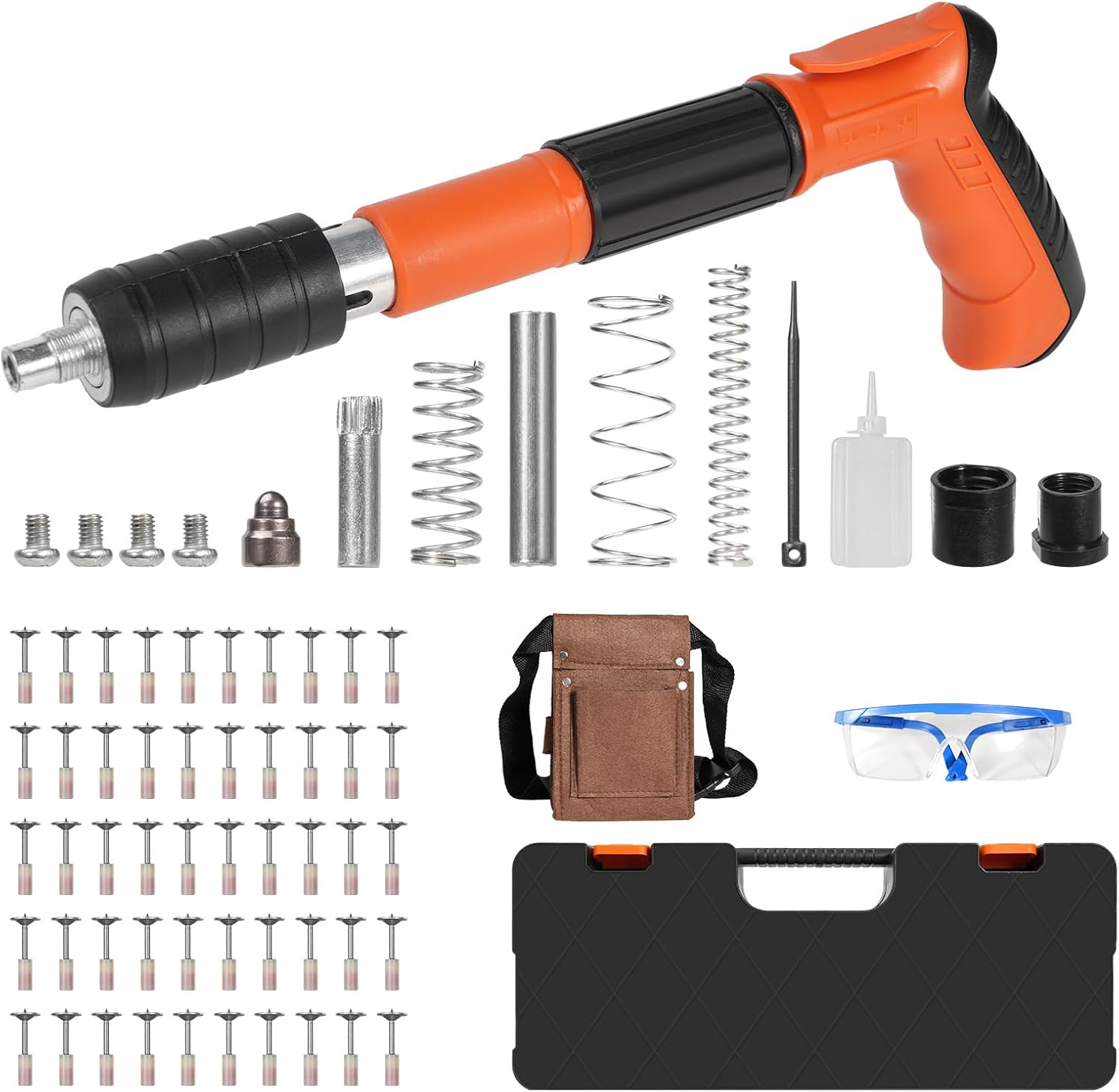 XCSOURCE Concrete Nail Gun Kits with 50pcs Nails, 5 Speed Adjustable ...