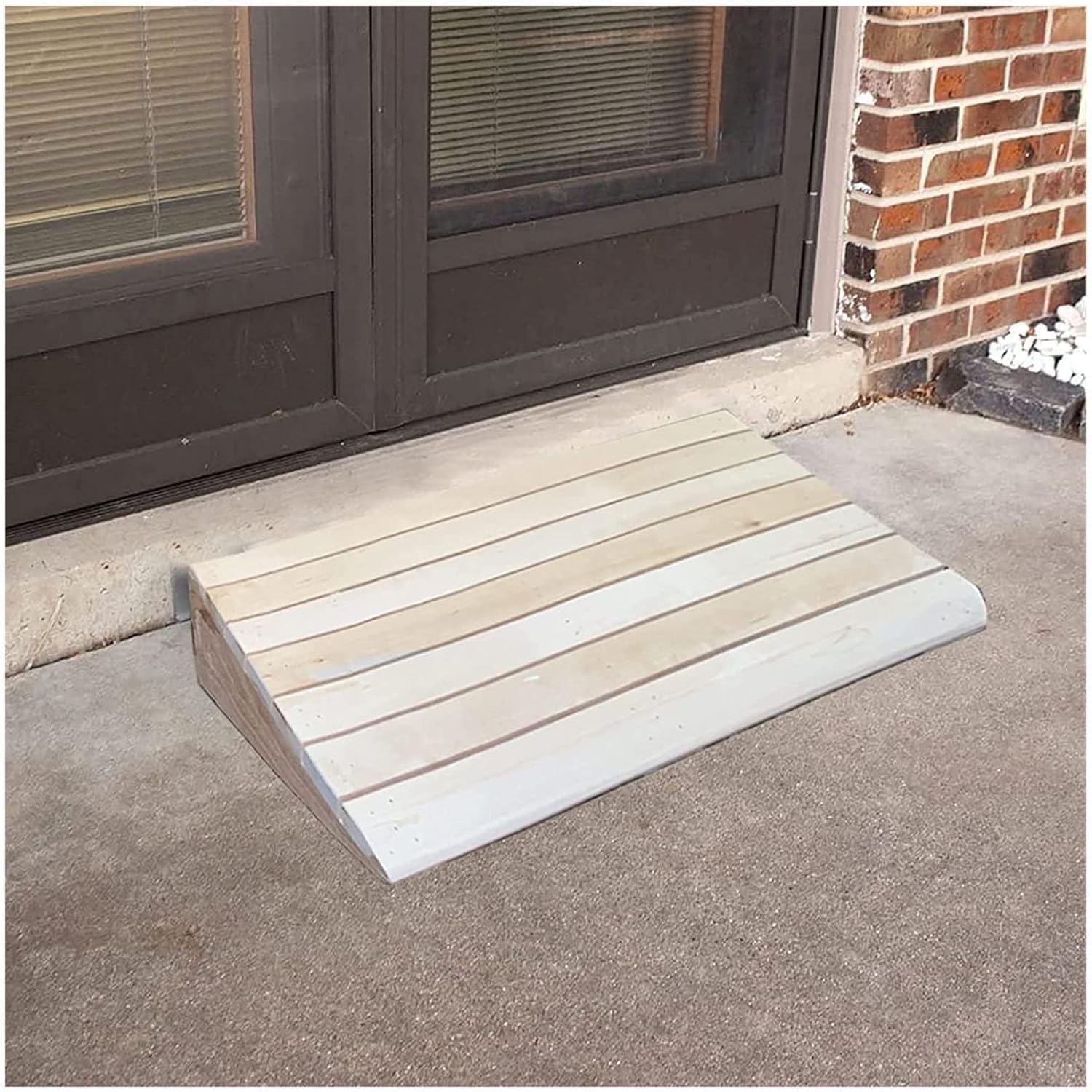 Wooden Threshold Ramps - 660lbs Capacity Portable Anti-Slip Ramp For ...