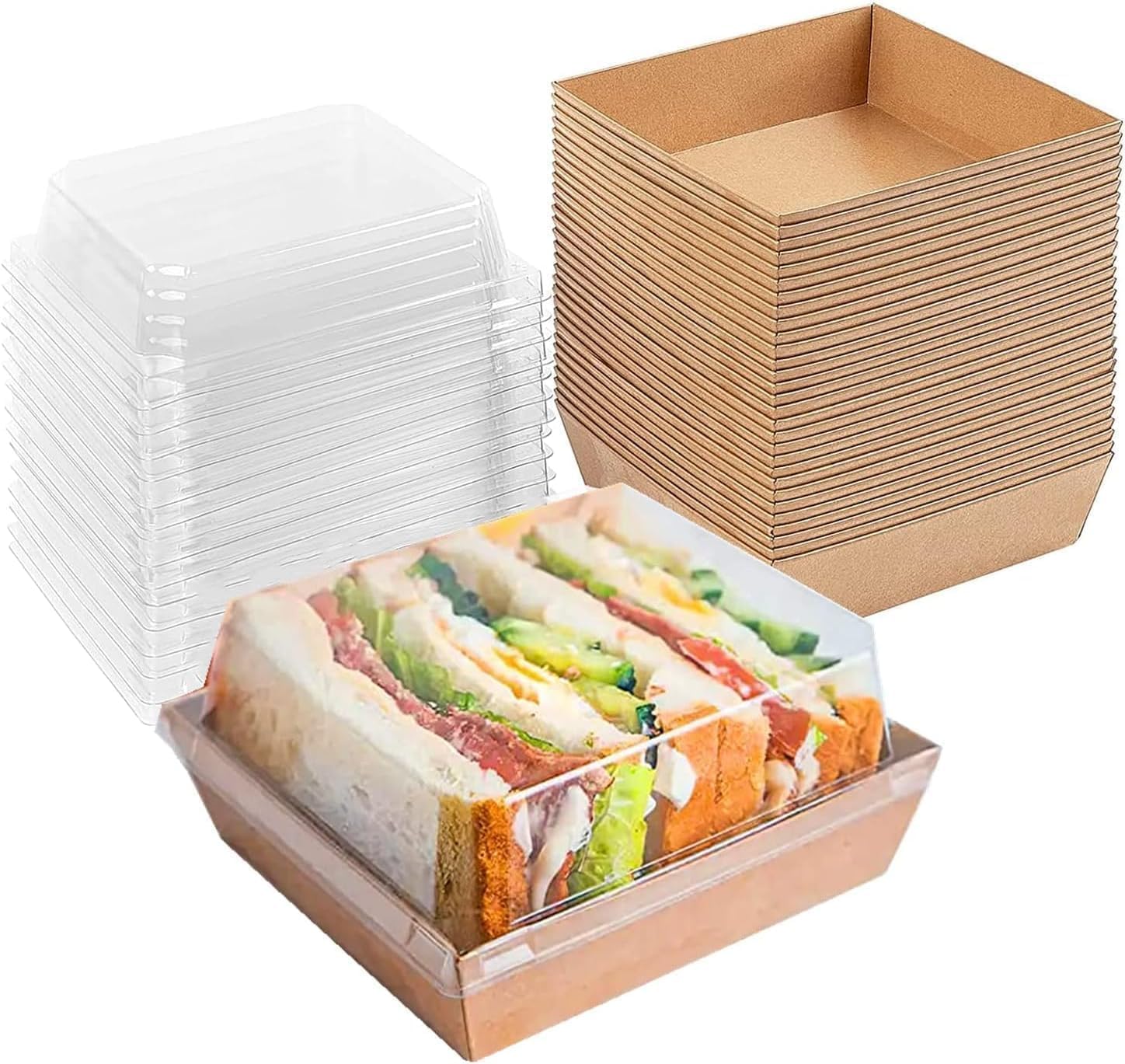 Amazon.com: Cinccoke Mini Charcuterie Boxes with Clear Lids, 4.5x4.5 ...
