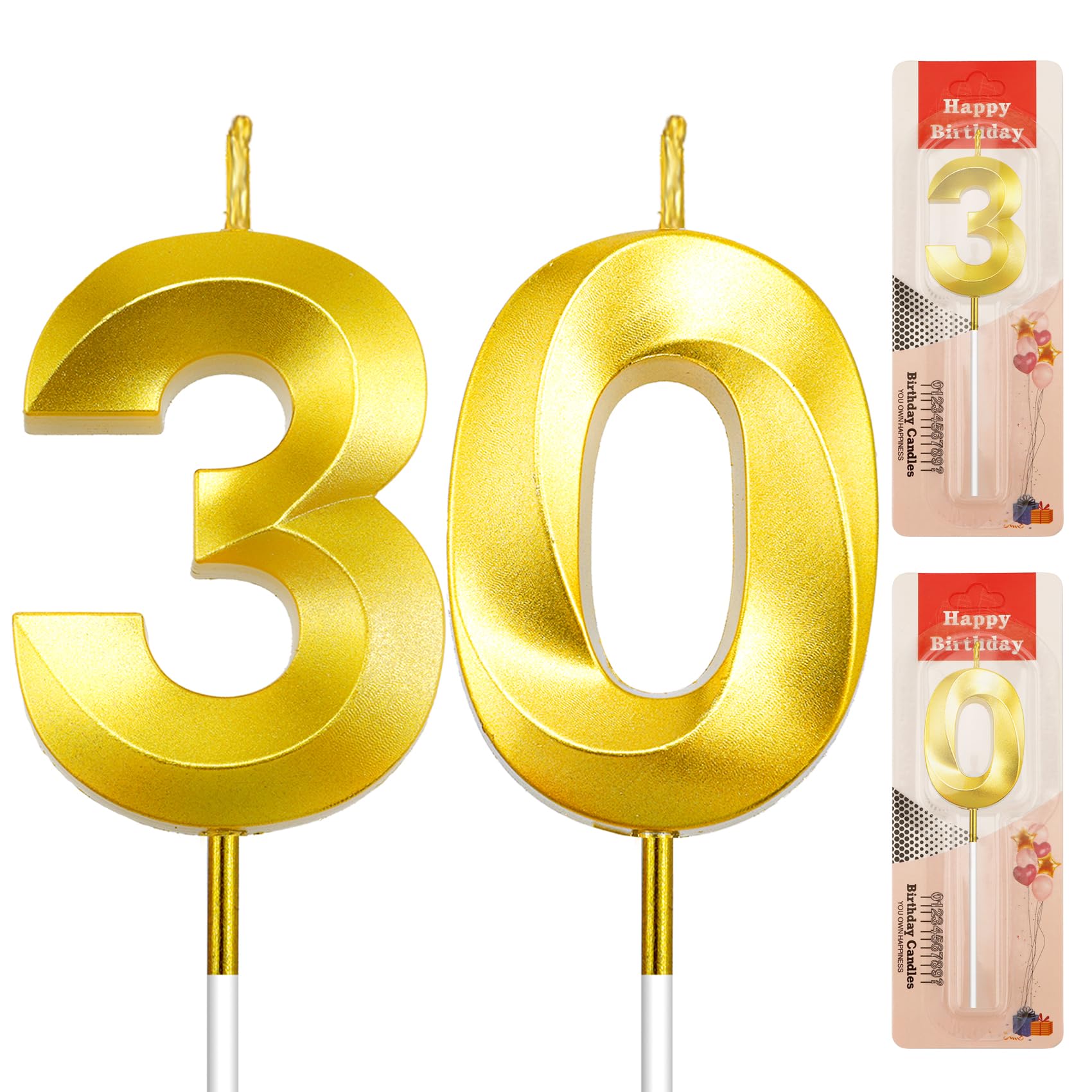Amazon.com: Birthday Candles, 30th Birthday, 30th Birthday Decorations ...
