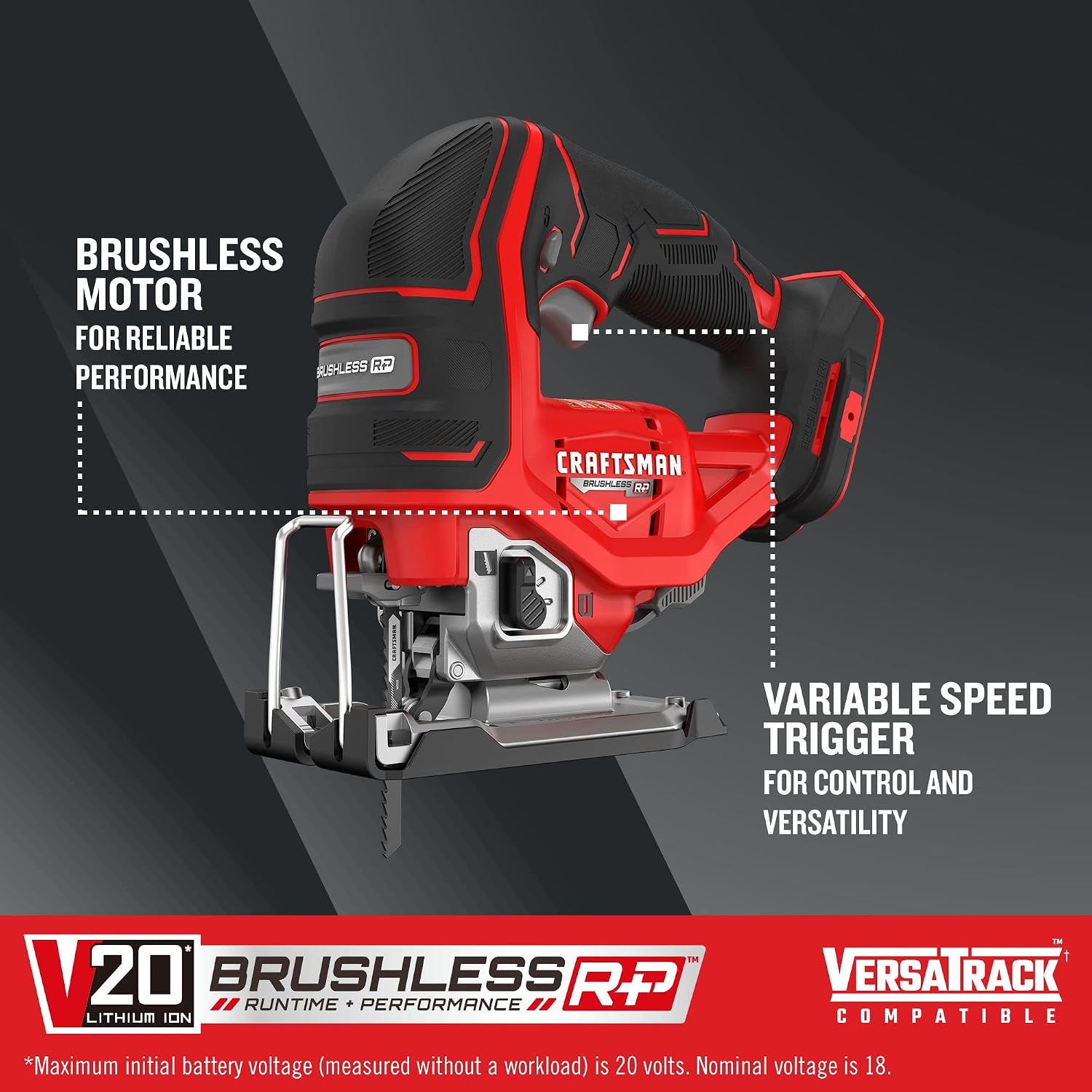 Buy CRAFTSMAN 20-Volt MAX RP Cordless Jigsaw, Variable Speed Keyless ...