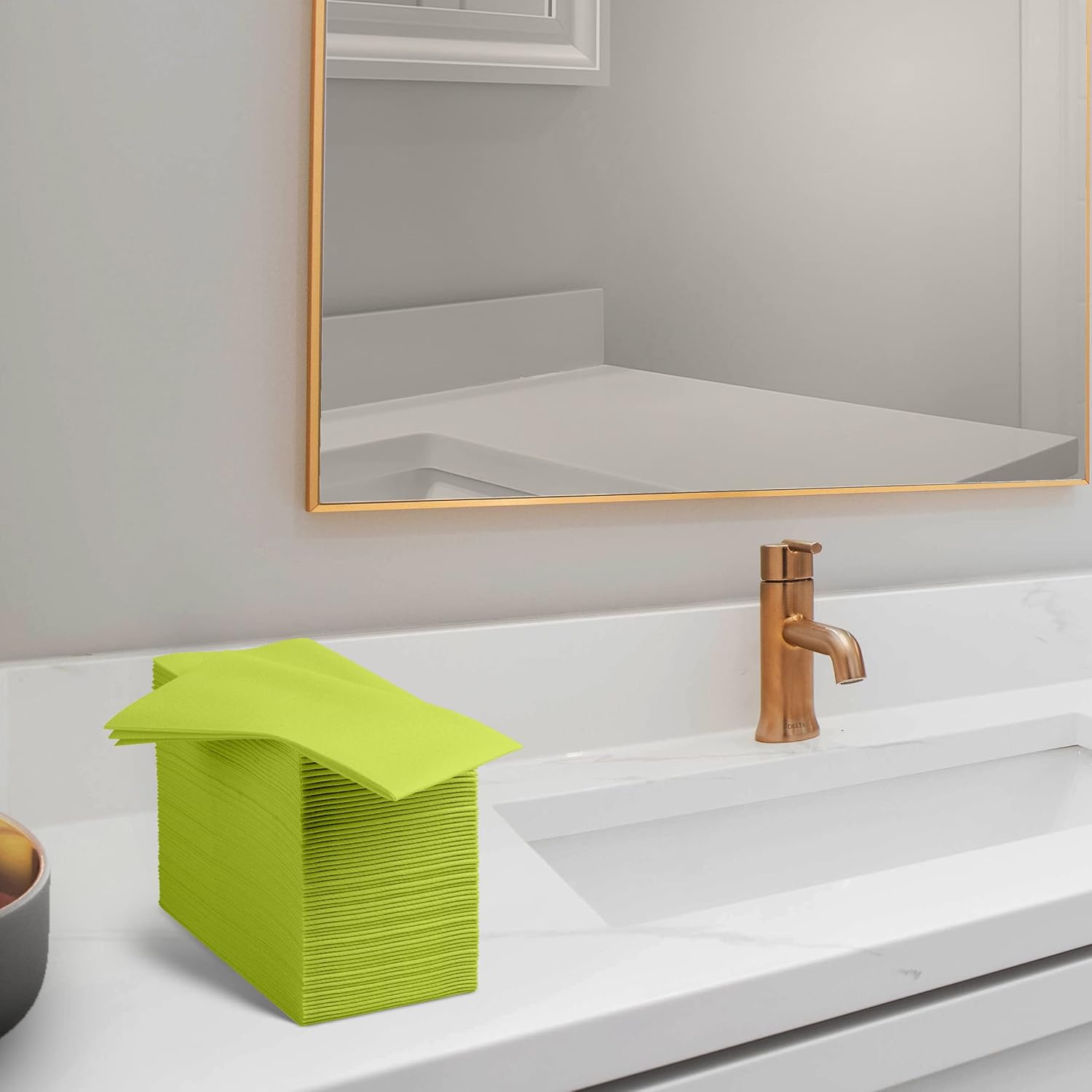 Linen-Feel – Servilletas de papel de colores de color verde pastel ...