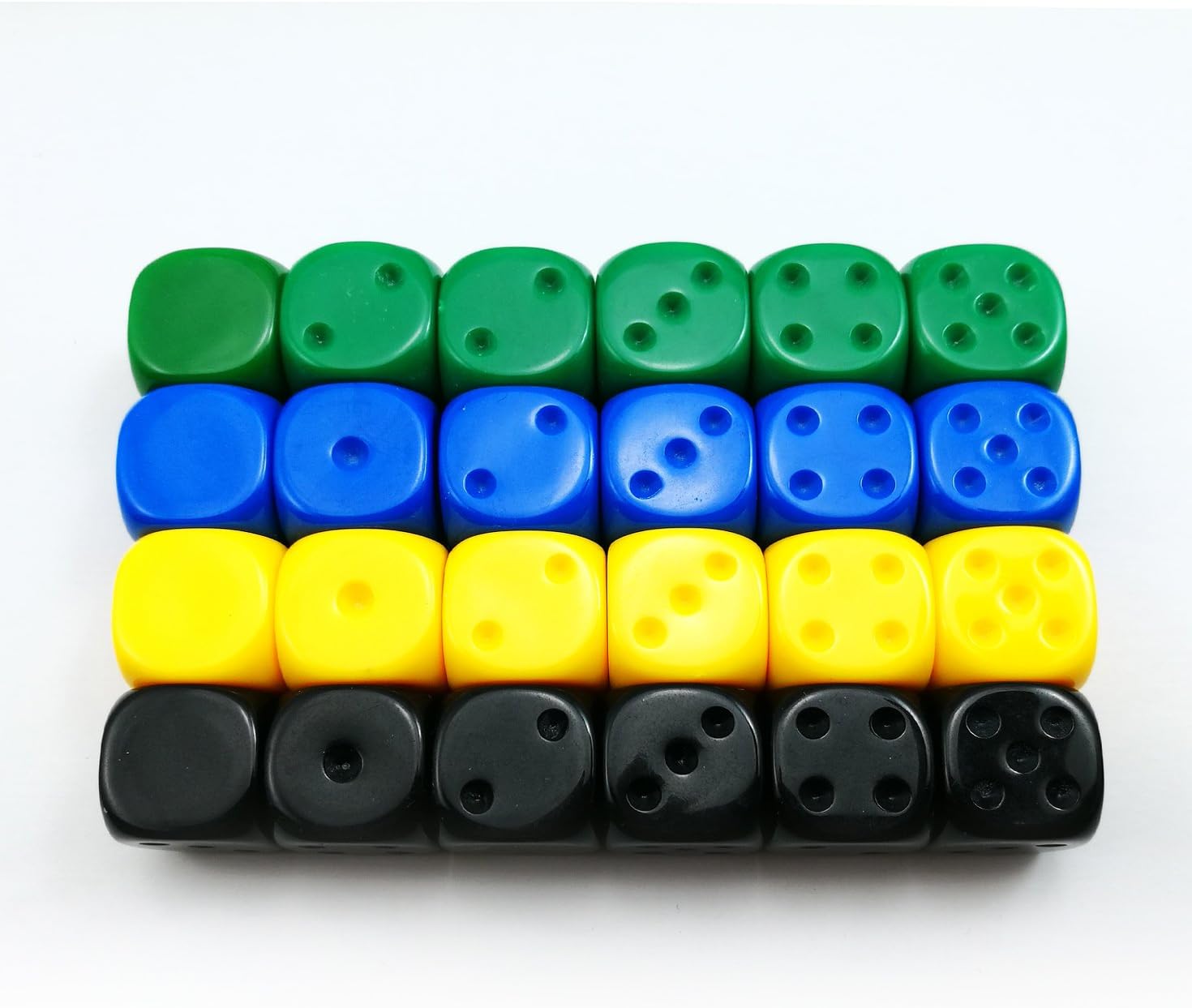 Amazon.com: Blank Unpainted 16MM D6 Game Dice with Blank 6th Side, 4 ...