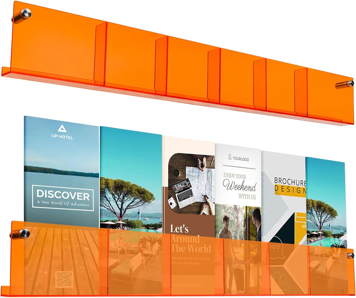 Amazon.com: Gomos Acrylic Brochure Holder Wall Mount - Optimized Shape ...