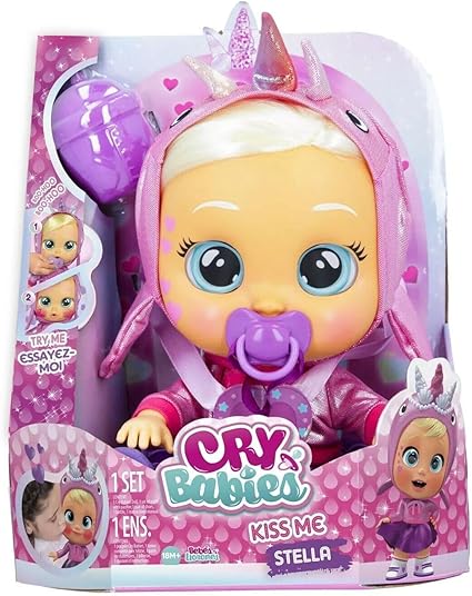 Amazon.com: Cry Babies Kiss Me Stella - 12" Baby Doll | Deluxe Blushing ...