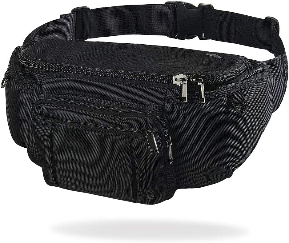 Amazon.com: Genuine Leather Large 7 Pocket Waist Pack with Organizer ...