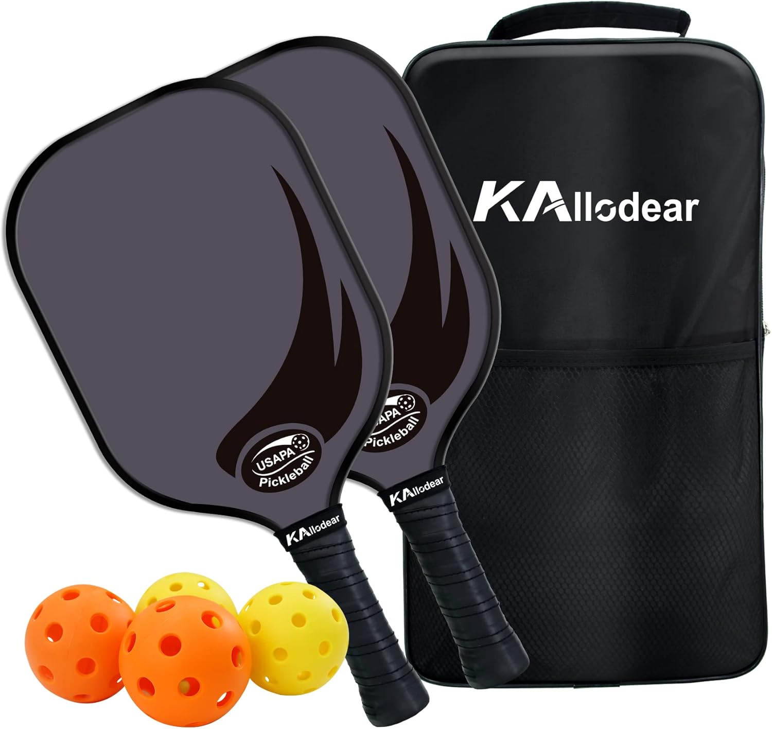 Amazon.com : Pickleball Paddles, KALLODEAR Pickleball Set of 2, USAPA Approved Graphite ...