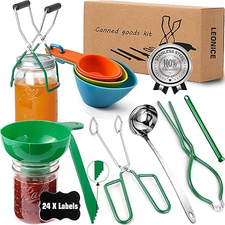 Amazon.com: Canning Supplies, 9 Piece Canning Kit: Canning Rack ...