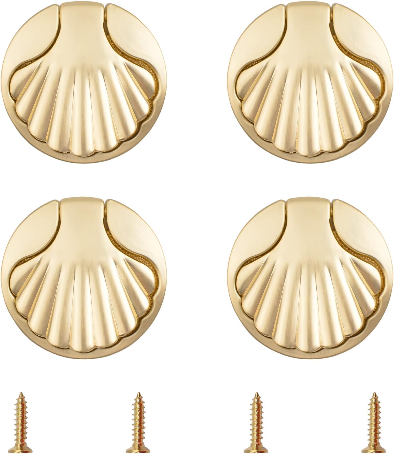 MOROBOR Shell Concealed Handle, 4pcs Pocket Doors Drawer Shell Pull ...