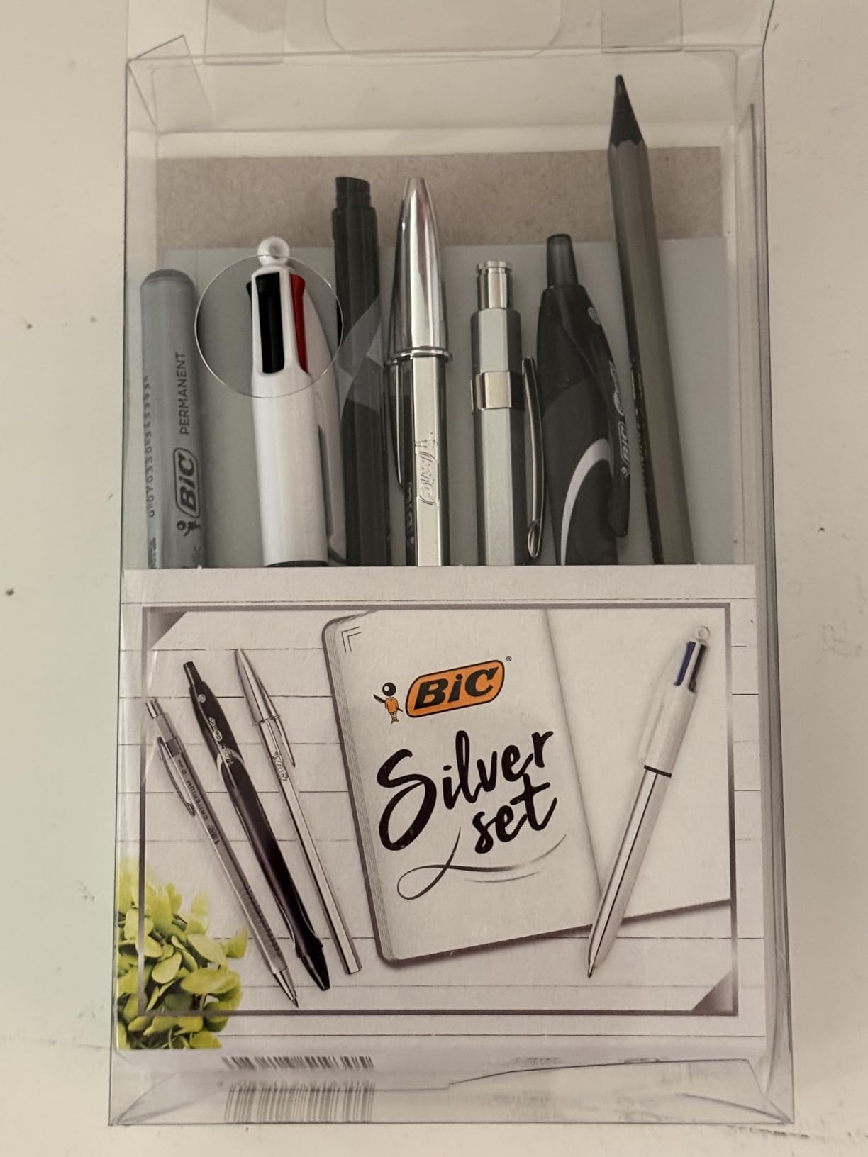 BIC Silver Writing Office School University Set- 1 Notebook/3 Ball Pens ...