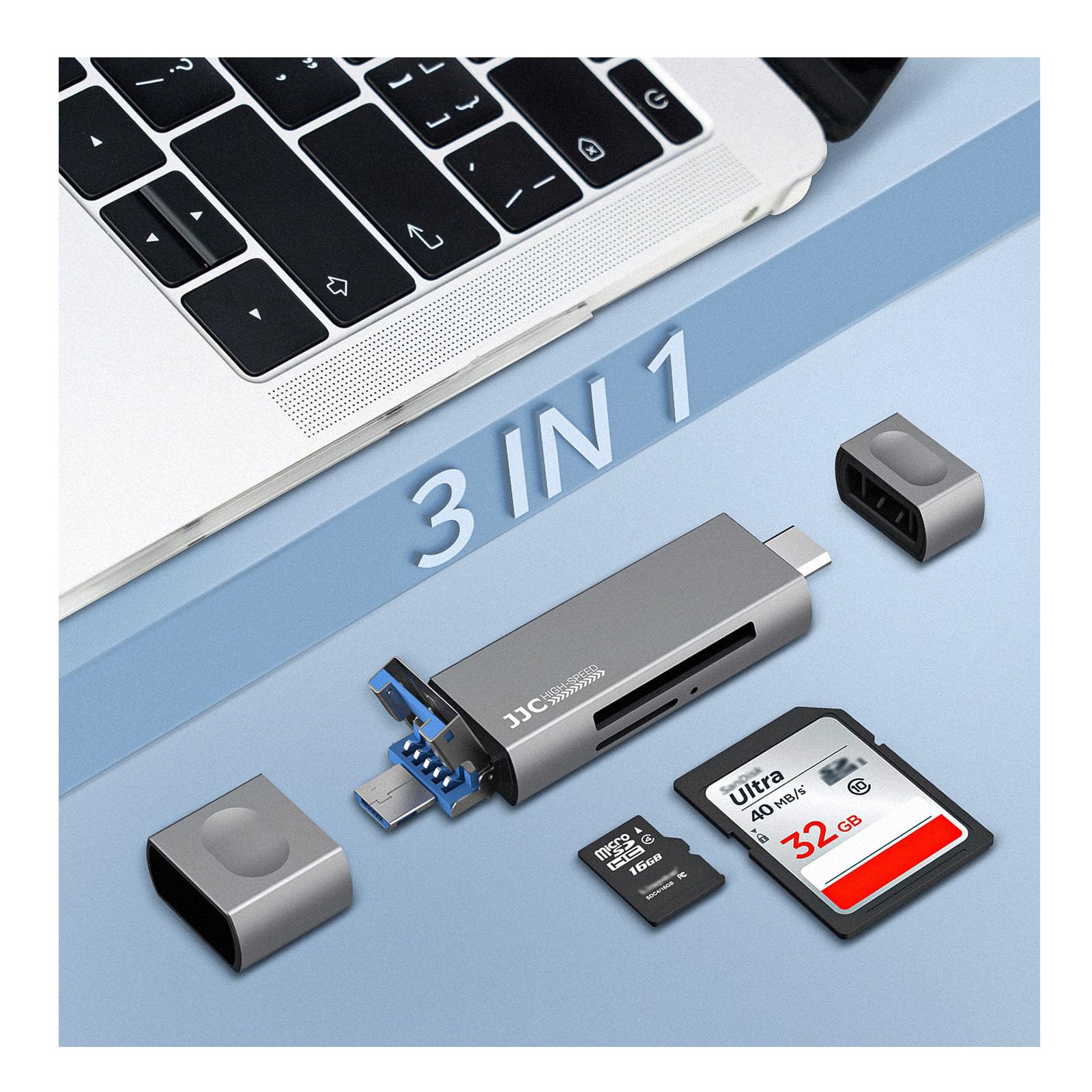 Snapklik.com : Dual Sd Card Reader USB C,3in1 UHS-I SD Card Reader For ...