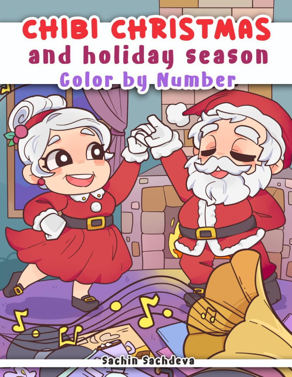 Amazon.com: Chibi Christmas and Holiday Season: Color by Number ...