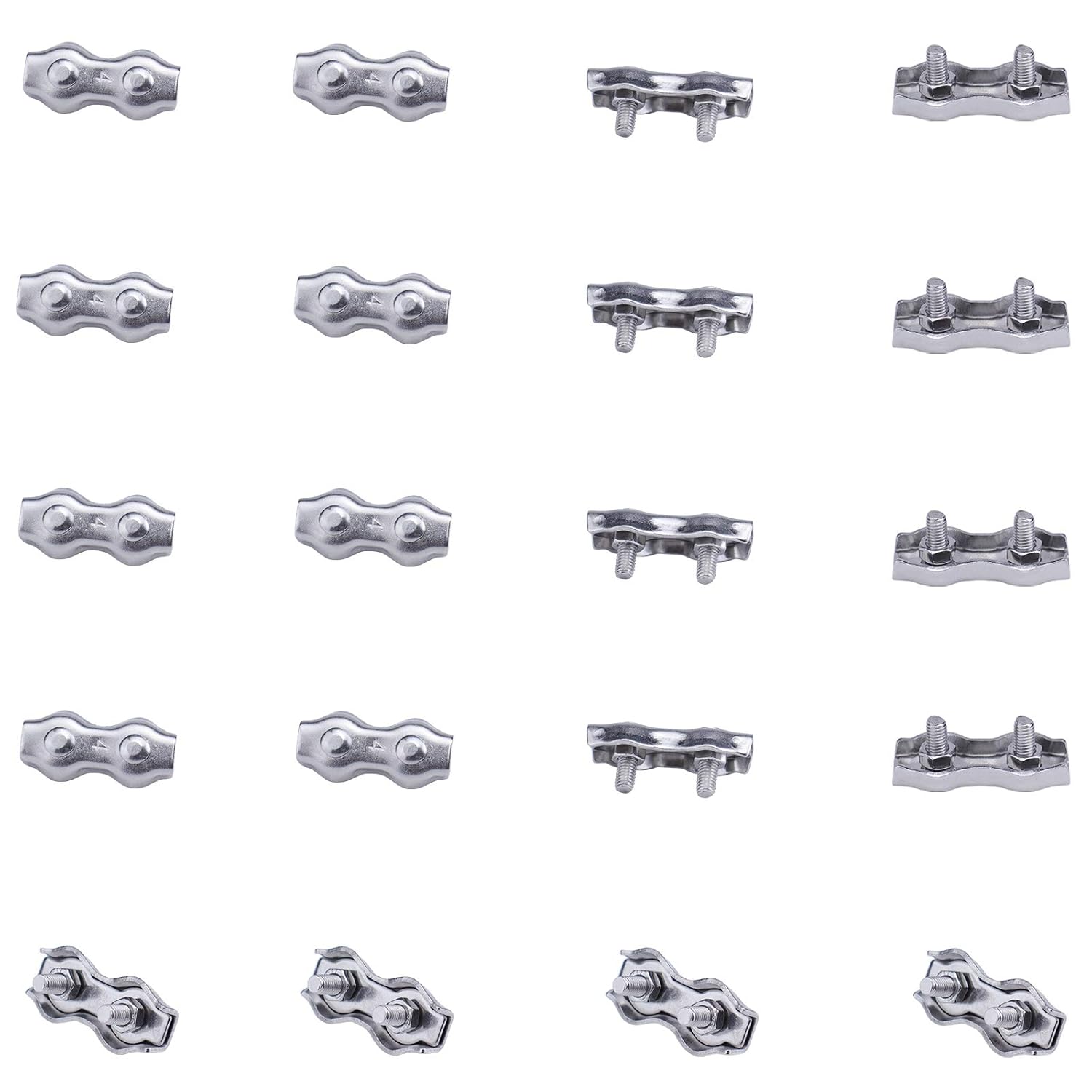 Muzata 20PACK Wire Rope Locking Device，for Stainless Aircraft Steel ...