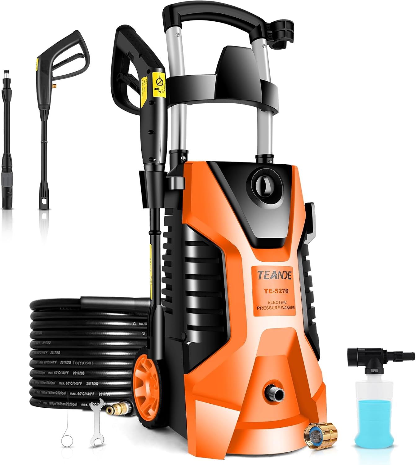 Amazon.com : TEANDE Pressure Washer TE3500 1850PSI 1500W 1.59Max GPM ...