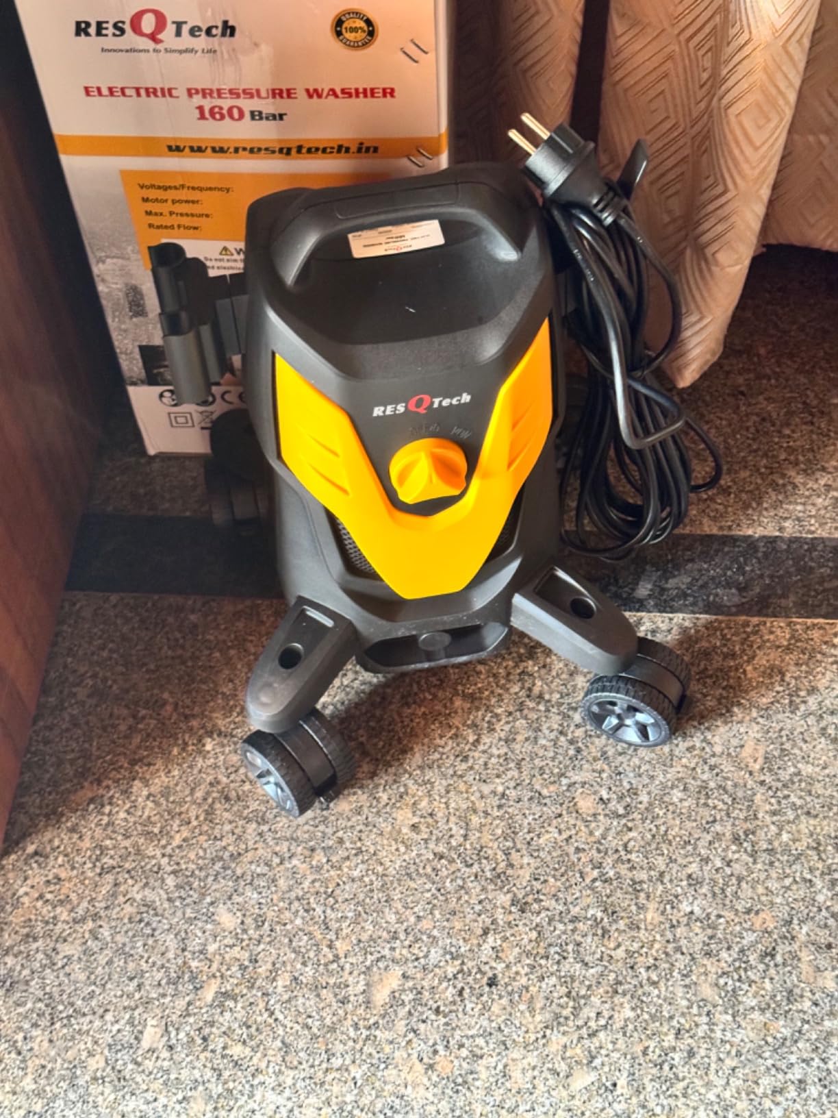 ResQTech PW-109 2000 Watt 160 Bar High Pressure Washer for Car,Bike and ...