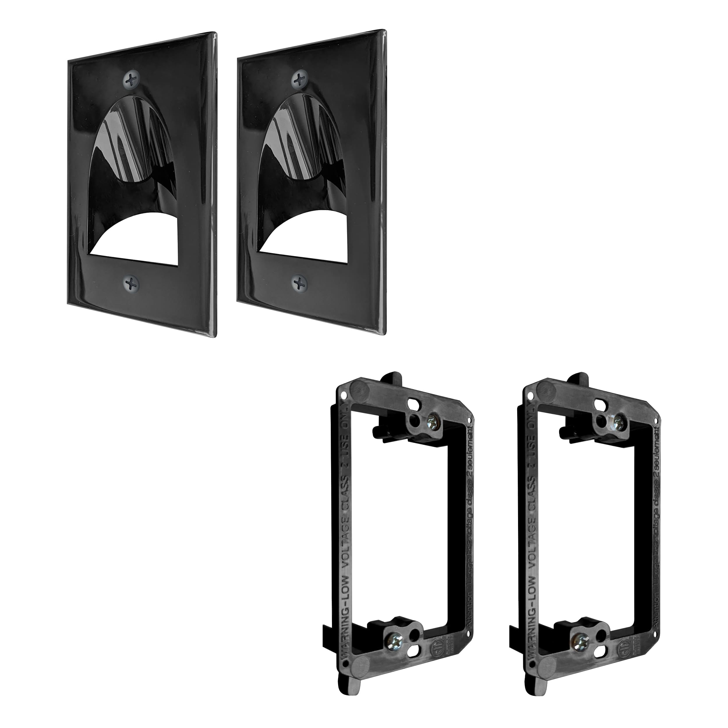 Snapklik.com : 2 Pack Wall Plate Cable Pass Through