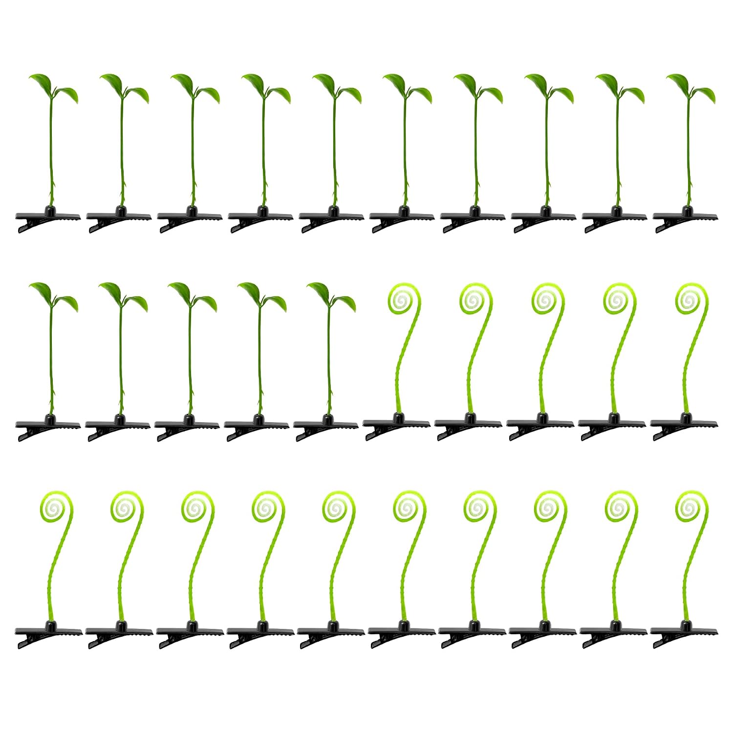 Amazon.com : 30Pcs Bean Sprout Hair Clips Set, Cute Green Plant Hair ...