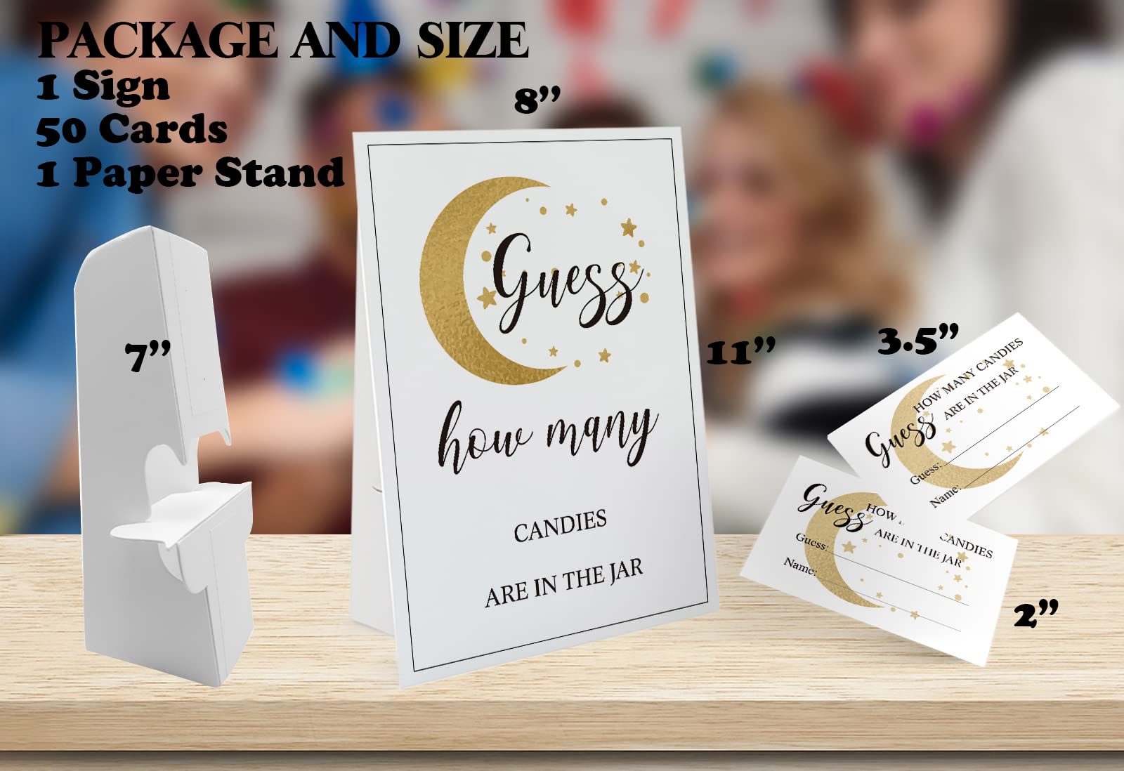 Candy Guessing Game Cards - Farm Animals Theme, 50 Cards + 8x11 Sign ...