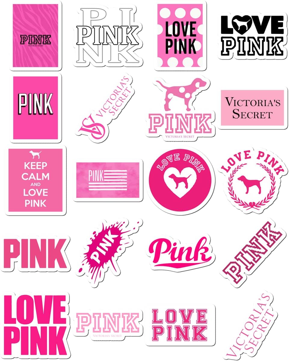 Amazon.com: 20 Pcs Stickers Pack Aesthetic Victoria Waterproof Secret ...