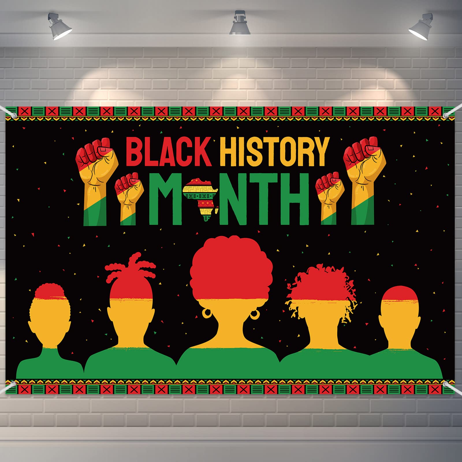 Tatuo Black History Month Decorations Backdrop Banner Classroom ...