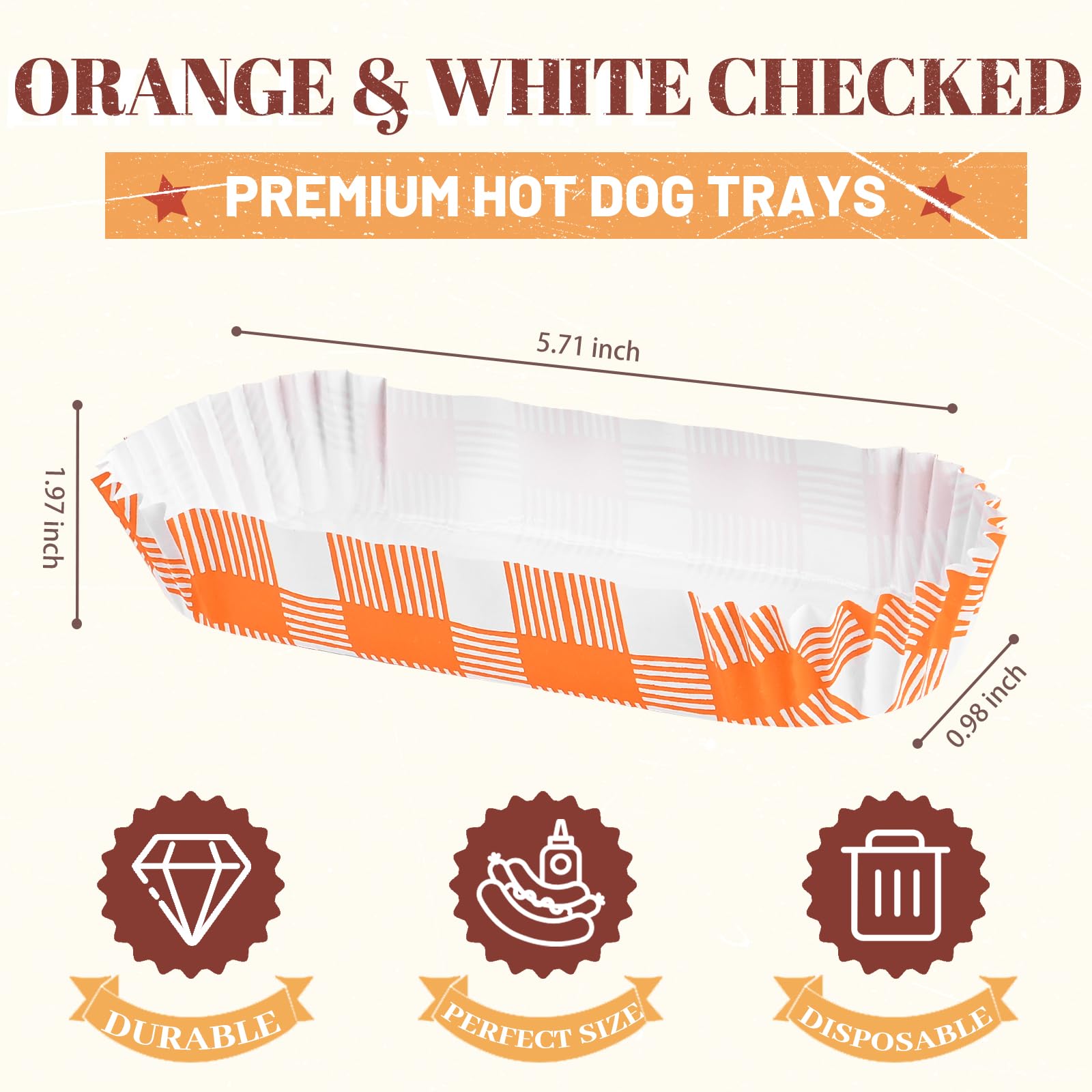 Snapklik.com : Ocmoiy Paper Hot Dog Trays Disposable