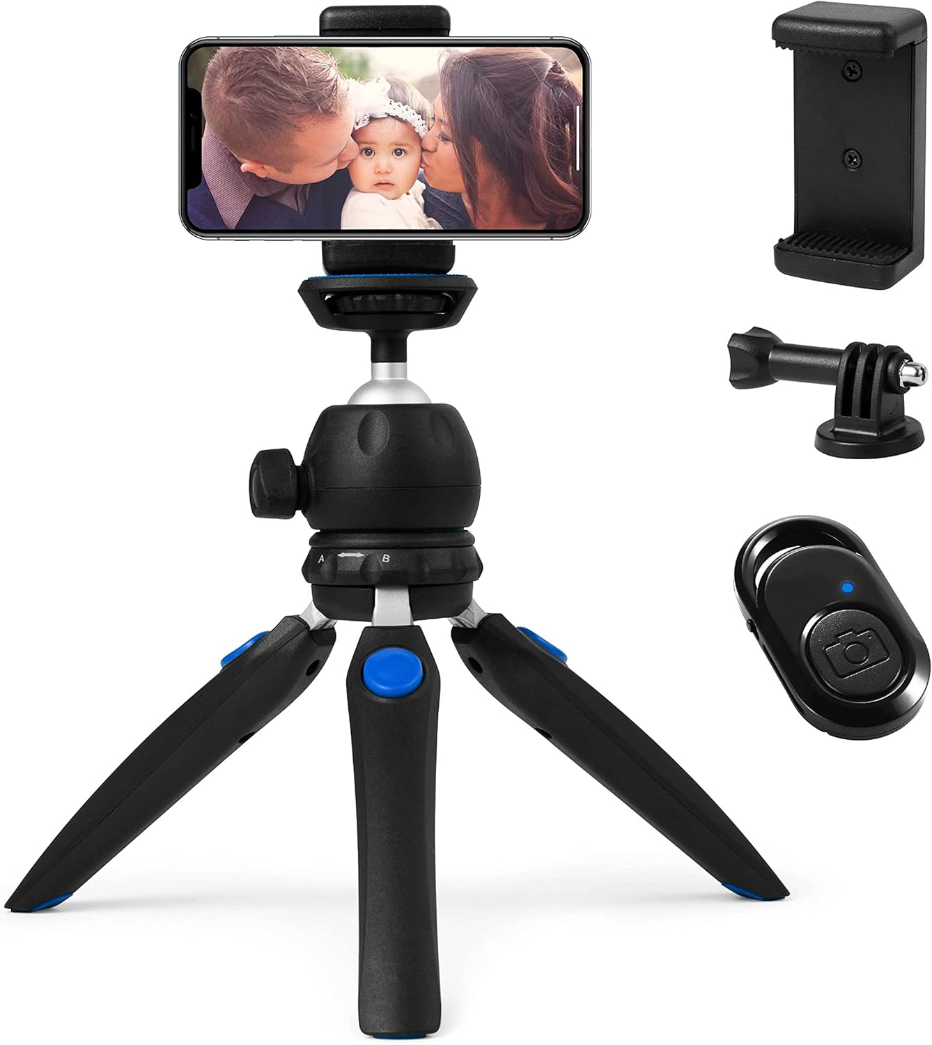 HITSLAM Mobile Phone Tripod, Mini Tripod for iPhone/Samsung Galaxy ...