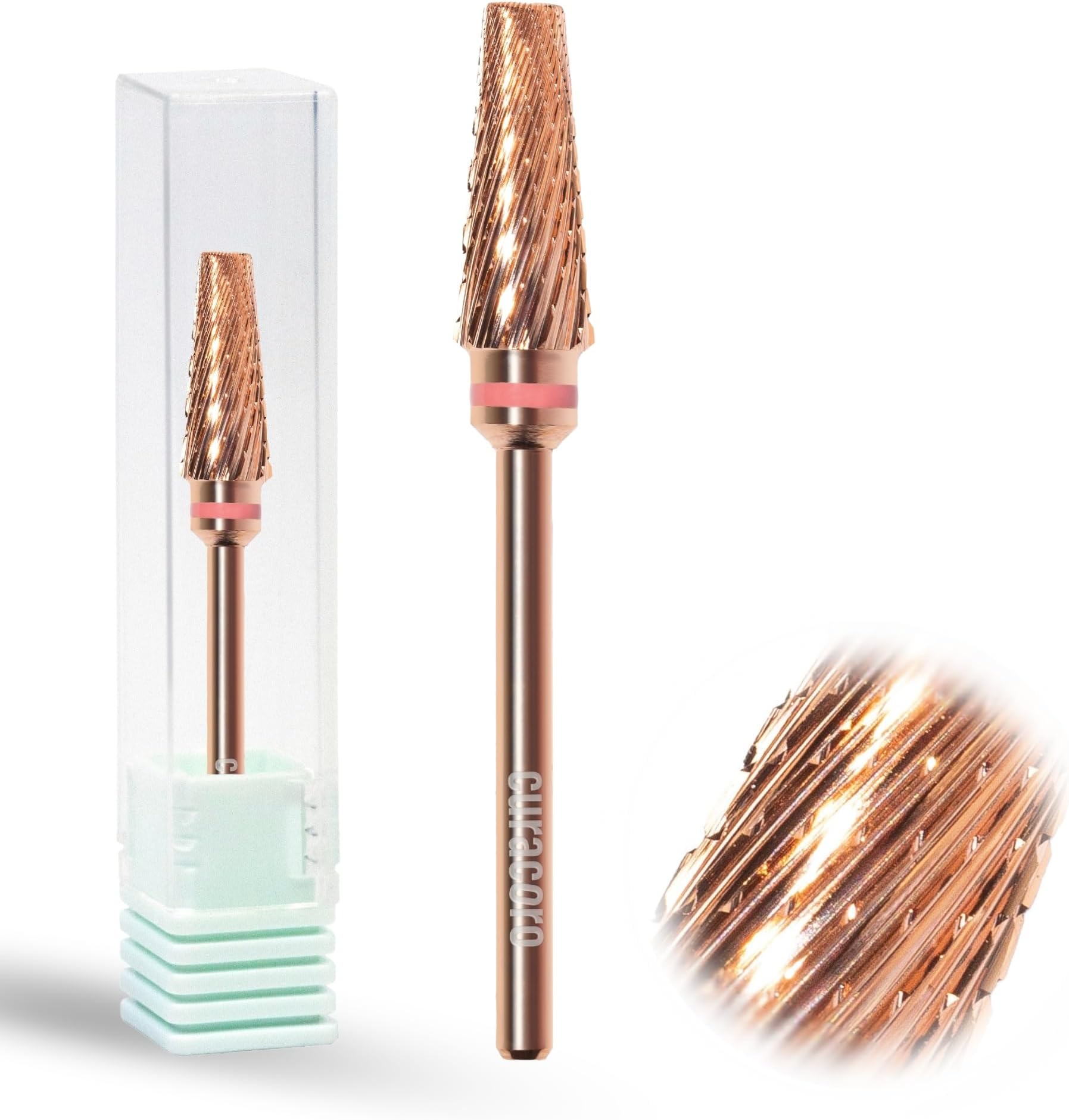Amazon.com: Curacoro Cuticle Nail Drill Bit 3/32'' - 5-in-1 Nail Bit ...
