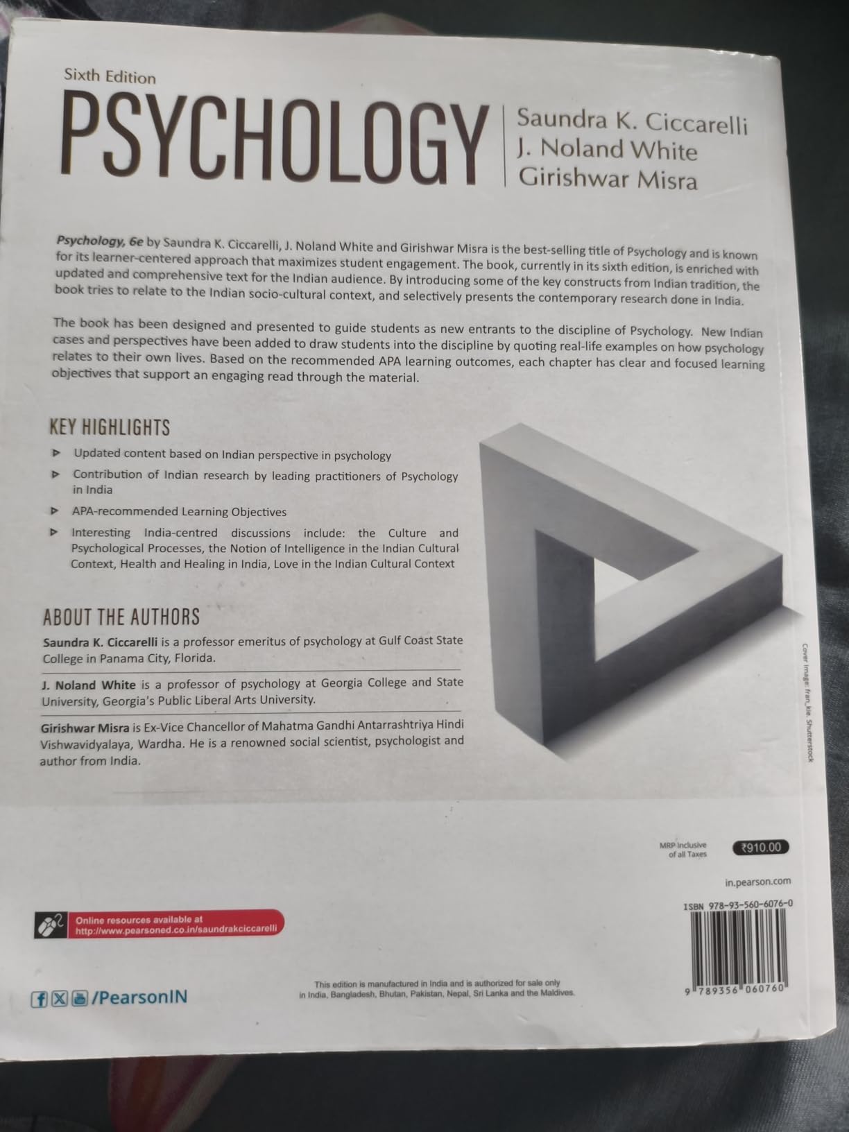 Psychology| Sixth Edition| By Pearson eBook : Ciccarelli & Misra ...