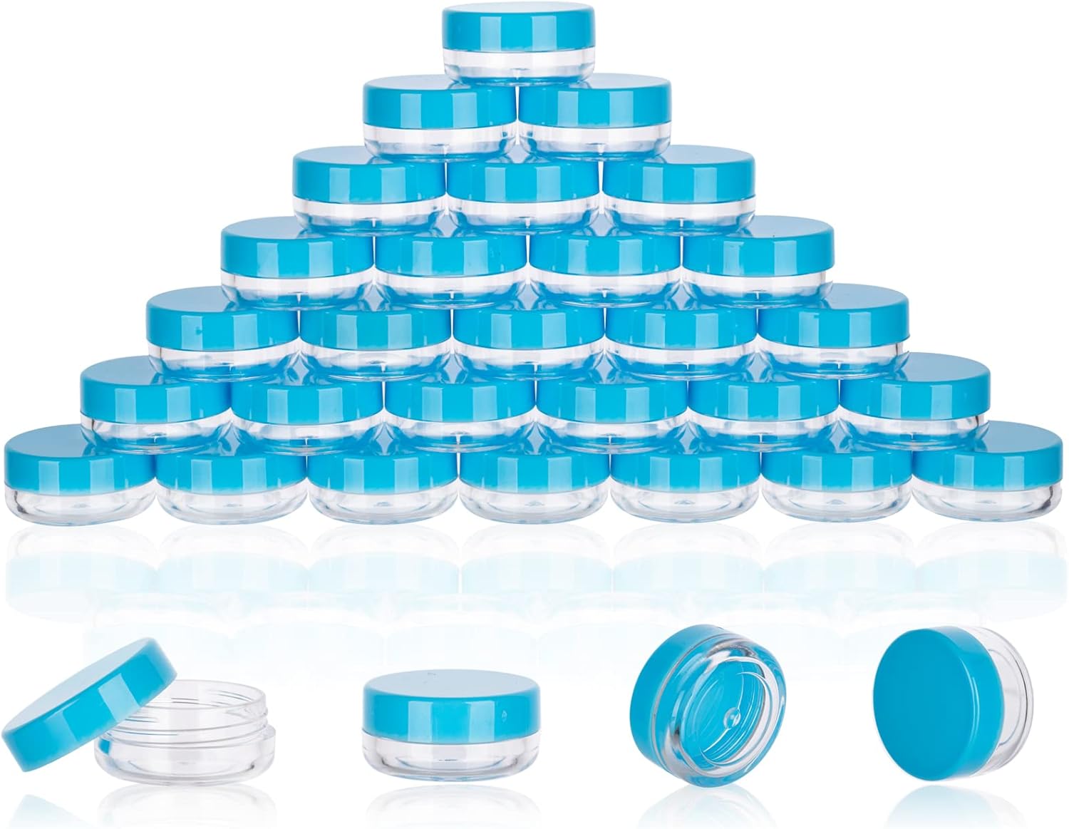 3 Gram Sample Containers with Lids, 50 Count Tiny Sample Jars, Empty ...