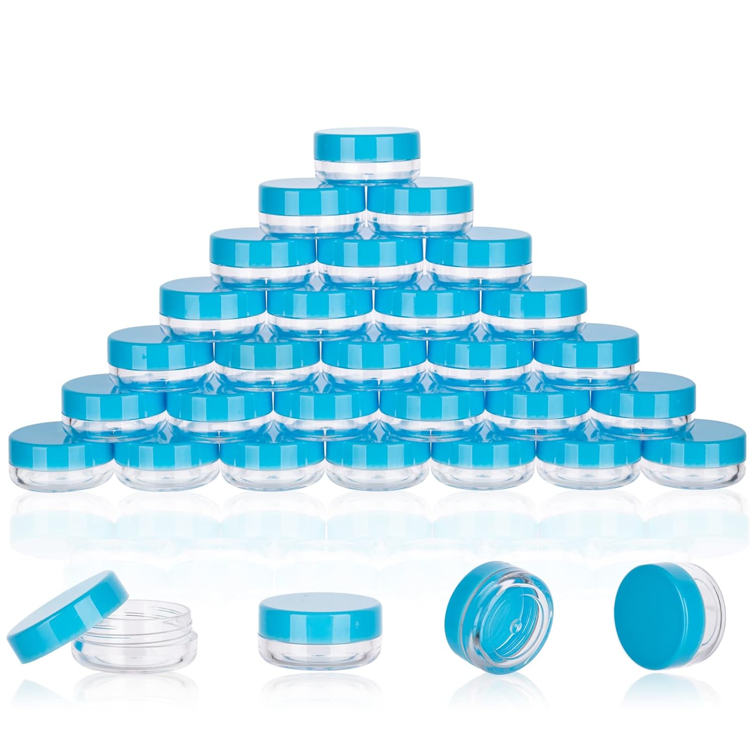 Amazon.com: 3 Gram Sample Containers With Lids, 50 Count Tiny Jars ...