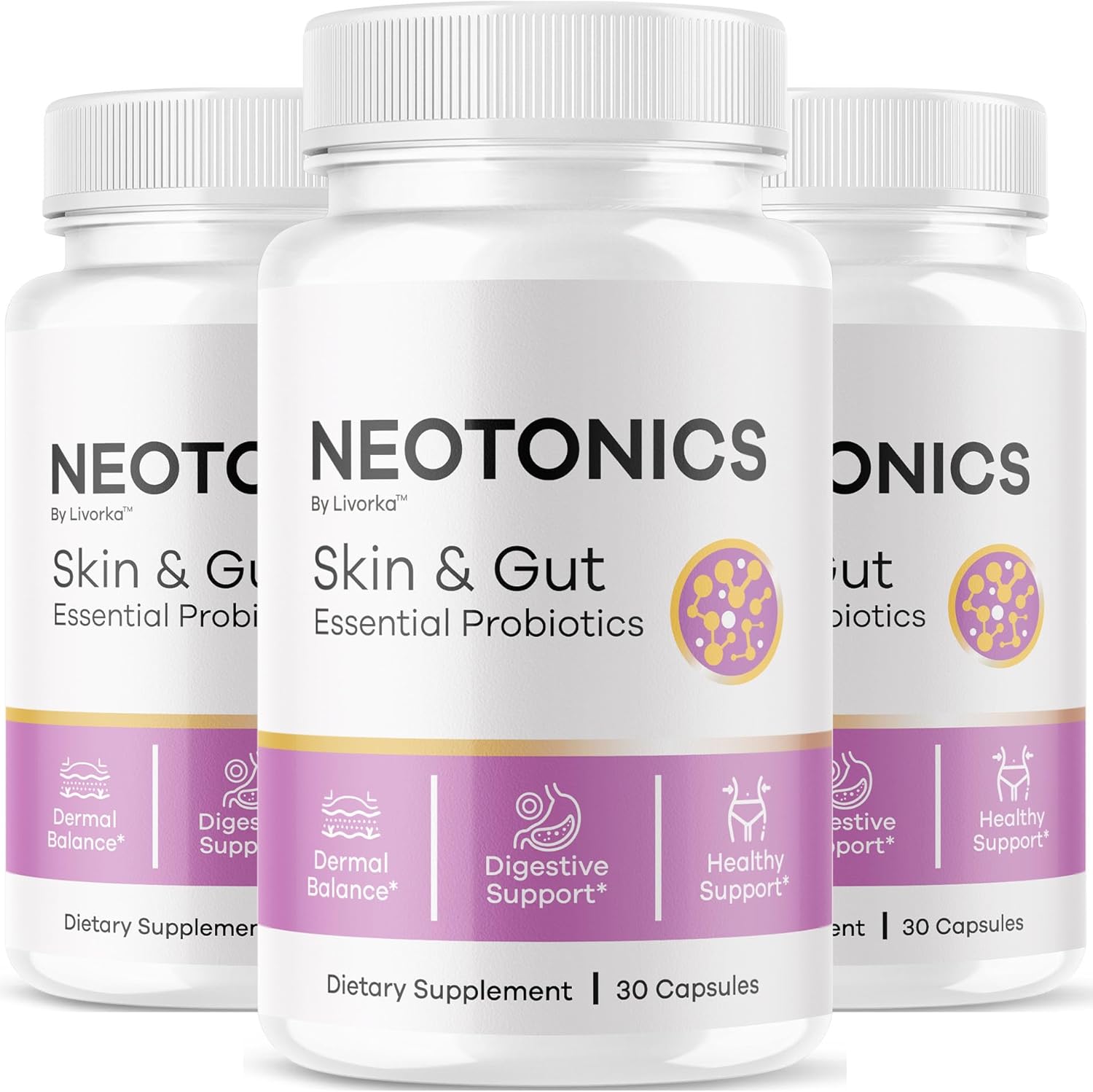 Amazon.com: (3 Pack) Neotonics Capsules - Official Neotonics Skin & Gut ...