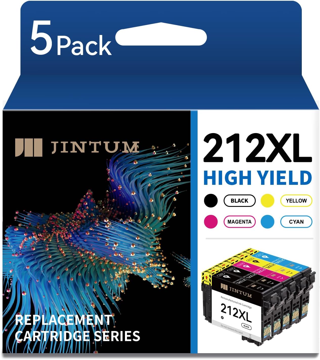 JINTUM 212XL Ink Cartridges Remanufactured Epson 212XL Ink Cartridges ...