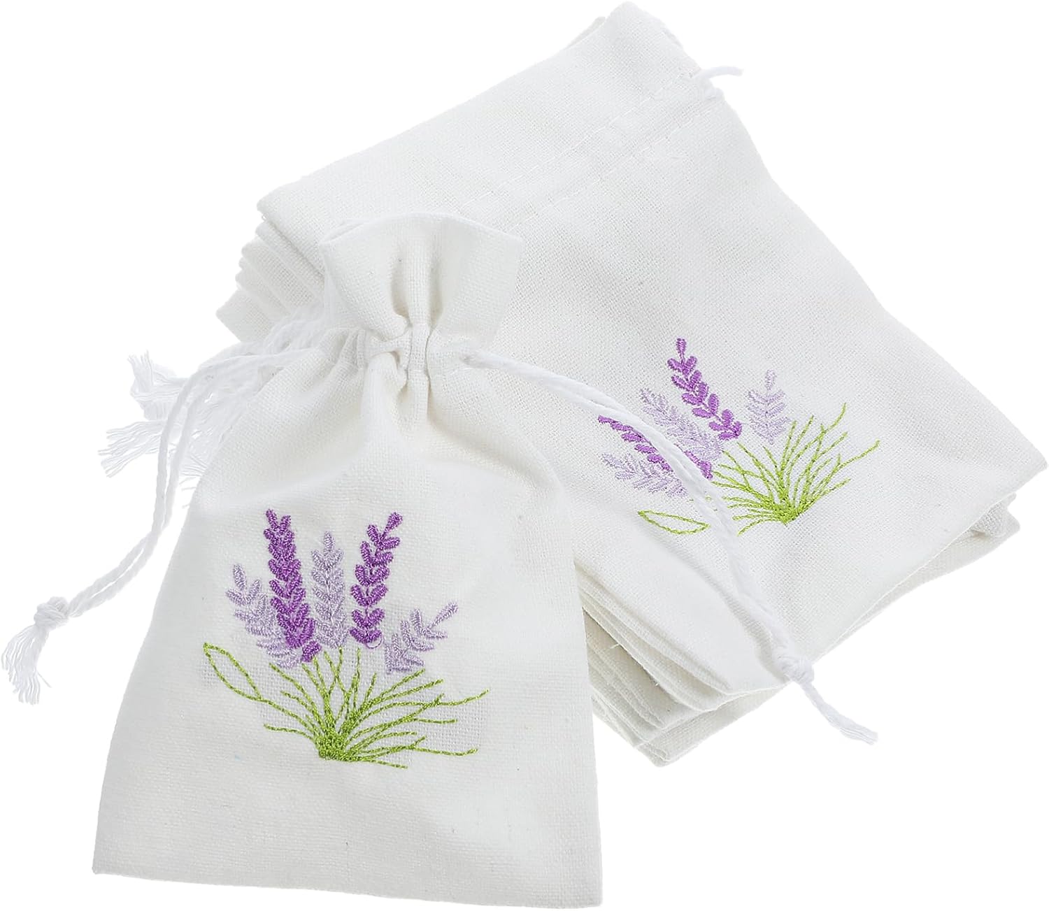 Amazon.com: Zerodeko 10pcs Sachet Empty Bags Lavender Linen Fabric Bag ...