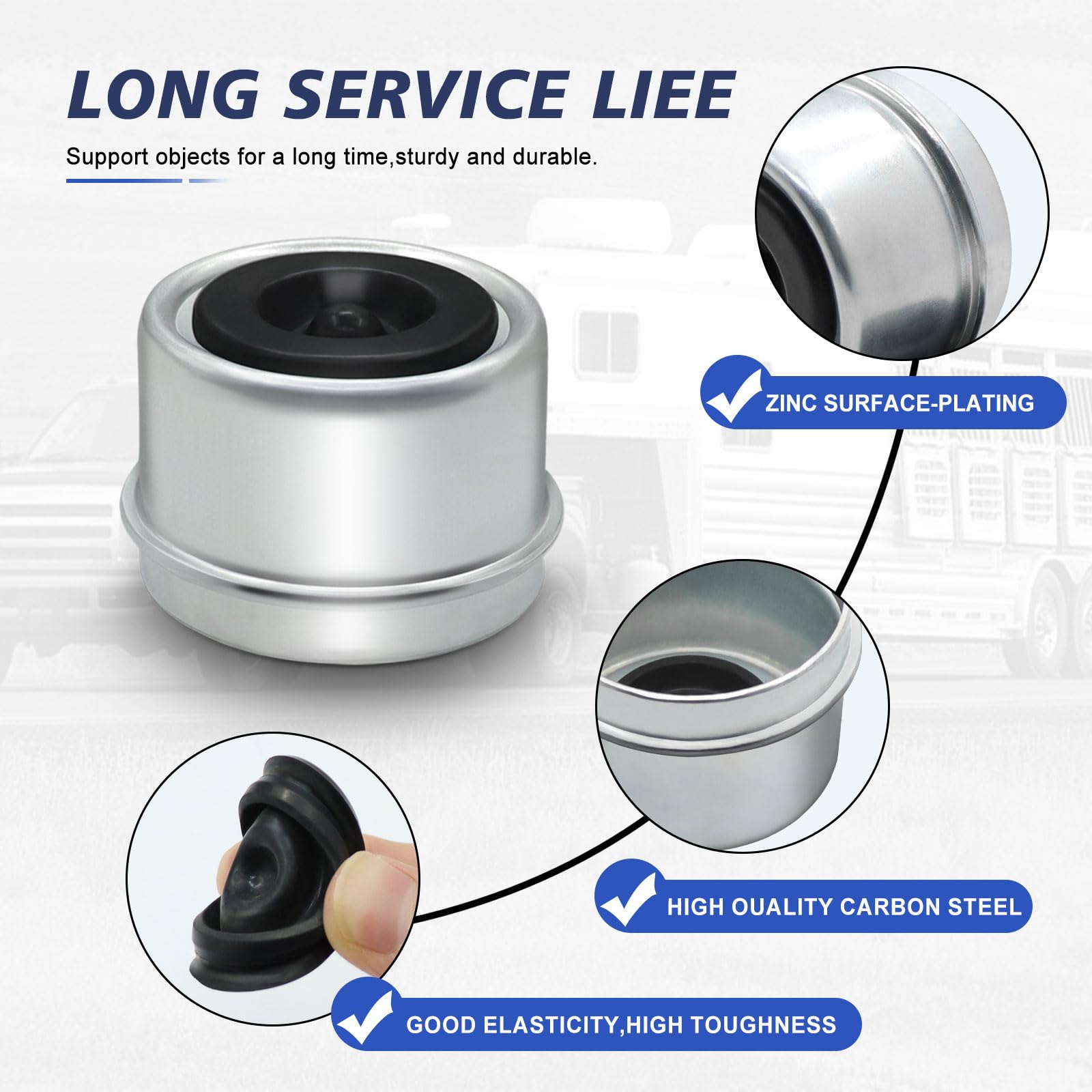 Bearing For Trailer Hubs Trailer Wheel Hub Dust Cap Cover, Threaded Cap ...