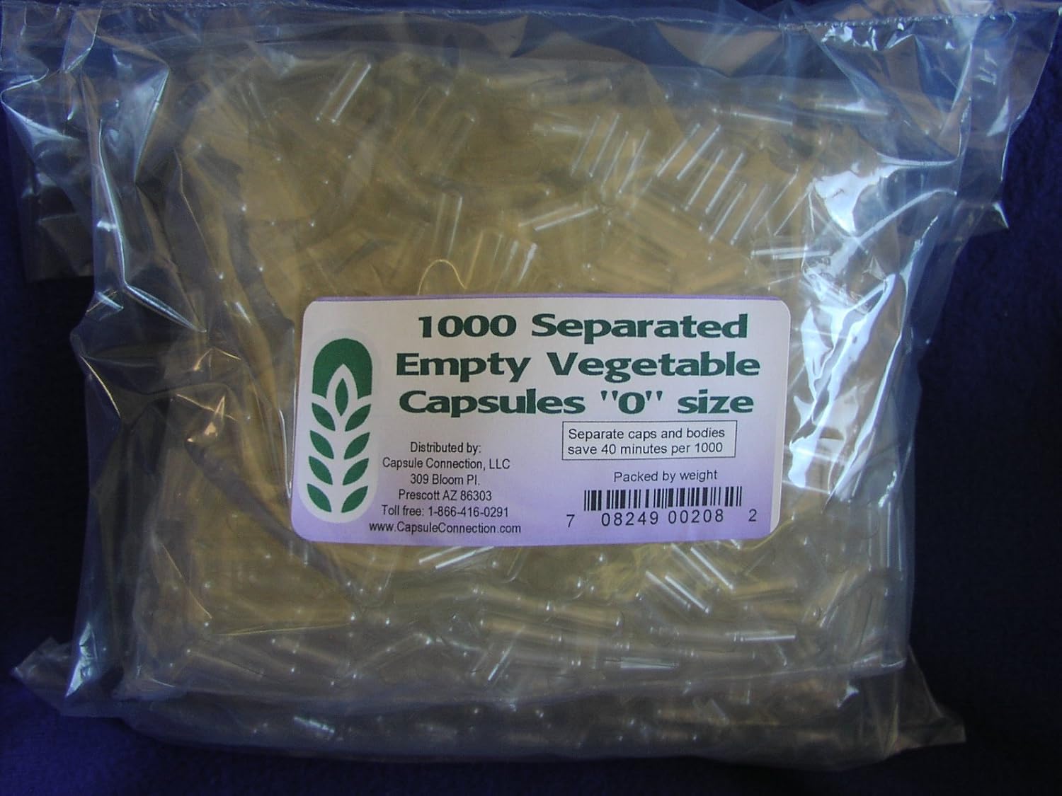 Amazon.com: Capsule Connection 1000 Separated Empty Vegetable Capsules ...