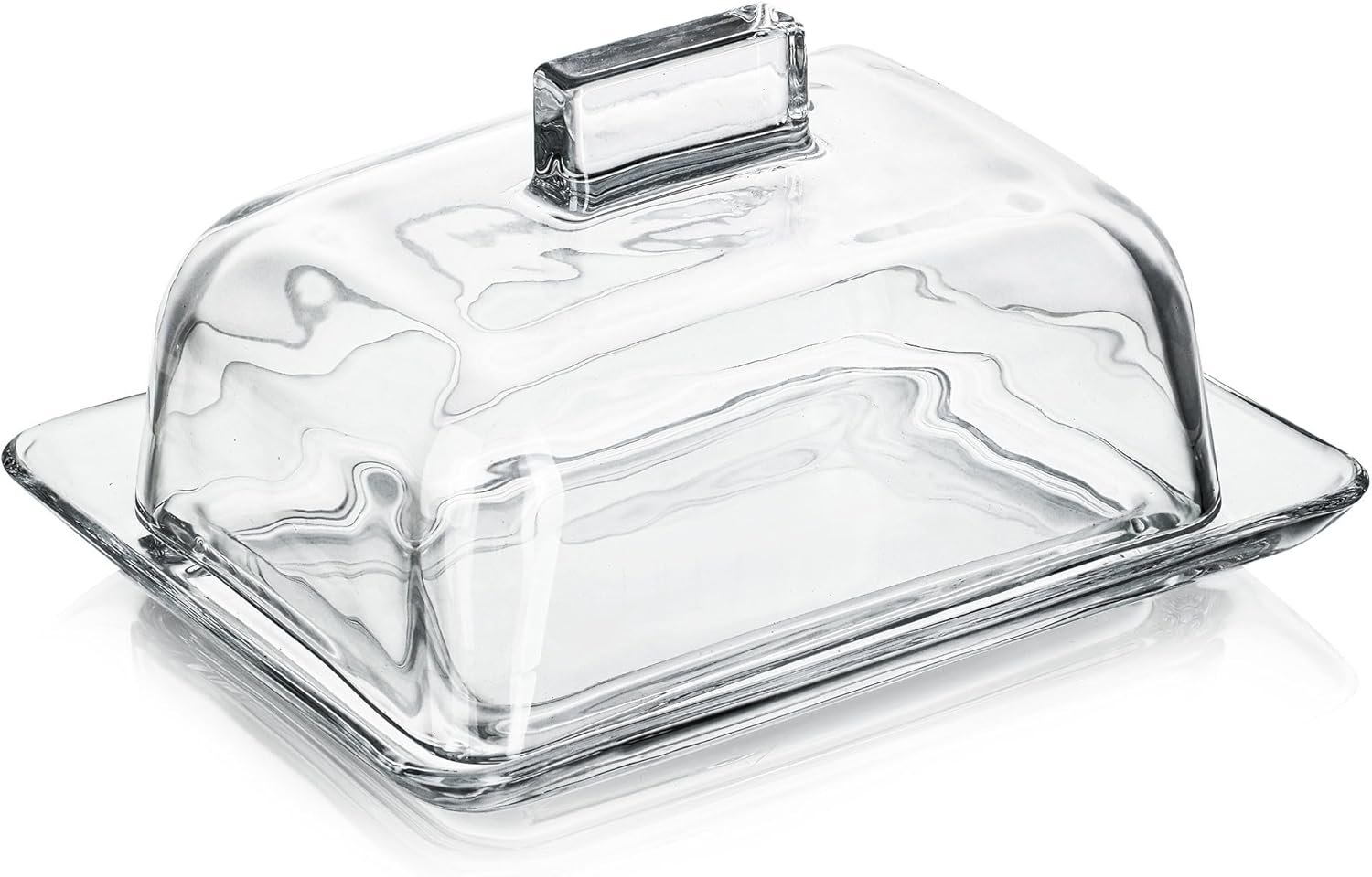 Amazon.com: QFkris Clear Glass Butter Dish with Cover for Countertop ...