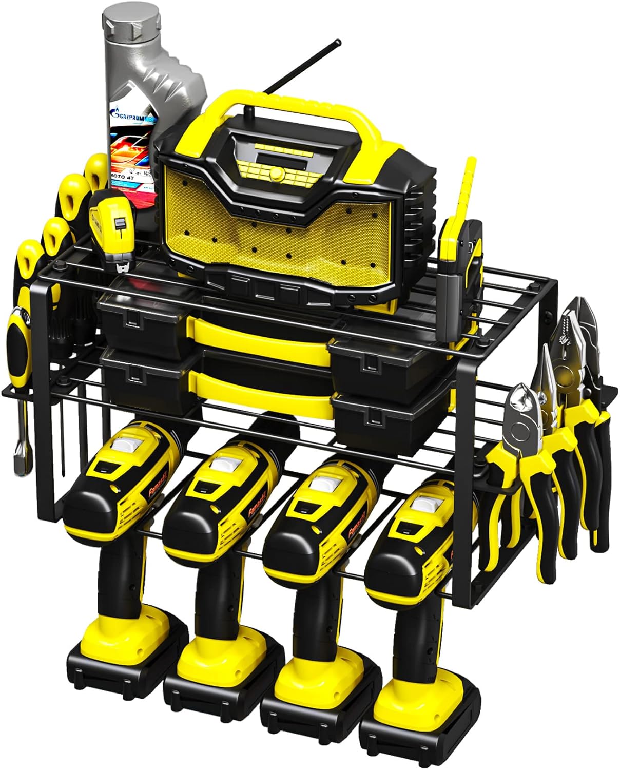 TC-HOMENY Power Tool Organizer, 3 Tier Garage Tool Storage Rack, Power ...