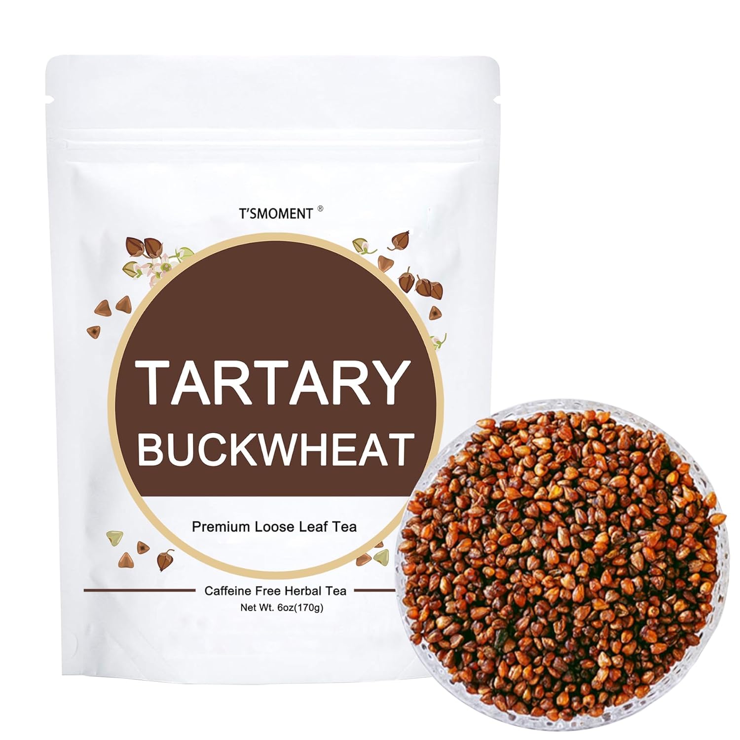 Amazon.com: T'SMOMENT Himalayan Tartary Buckwheat Tea, Black Buckwheat ...