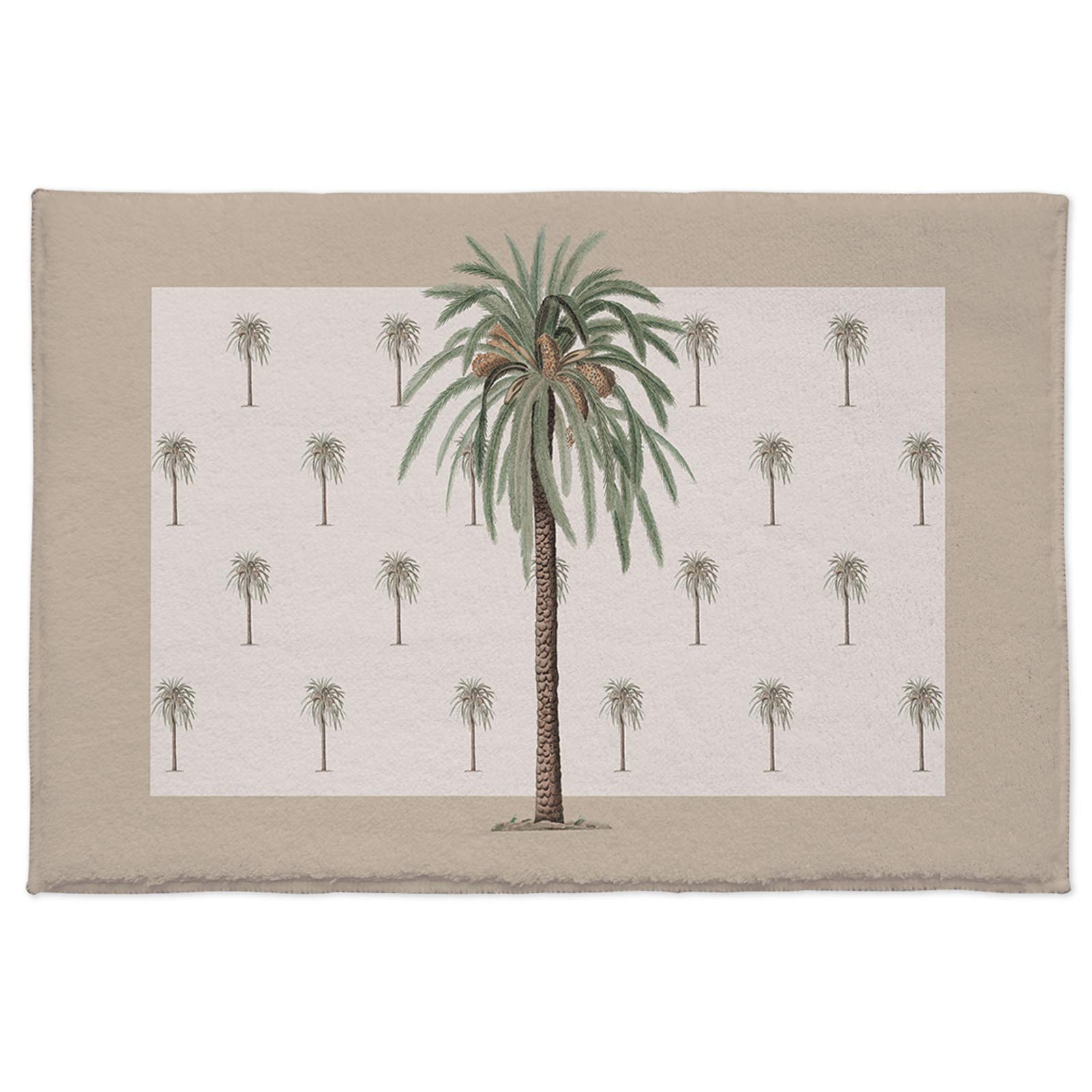 Amazon.com: Rug Non Slip Bath Mat, Geometric Summer Tropical Palm Trees ...