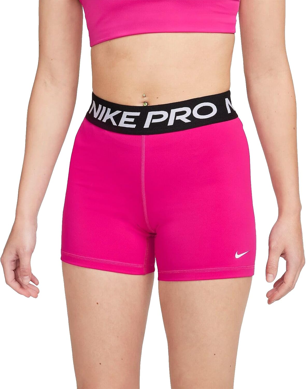 Amazon.com: Nike Pro 365 Women's 5" Shorts, Medium, Fireberry/Black ...