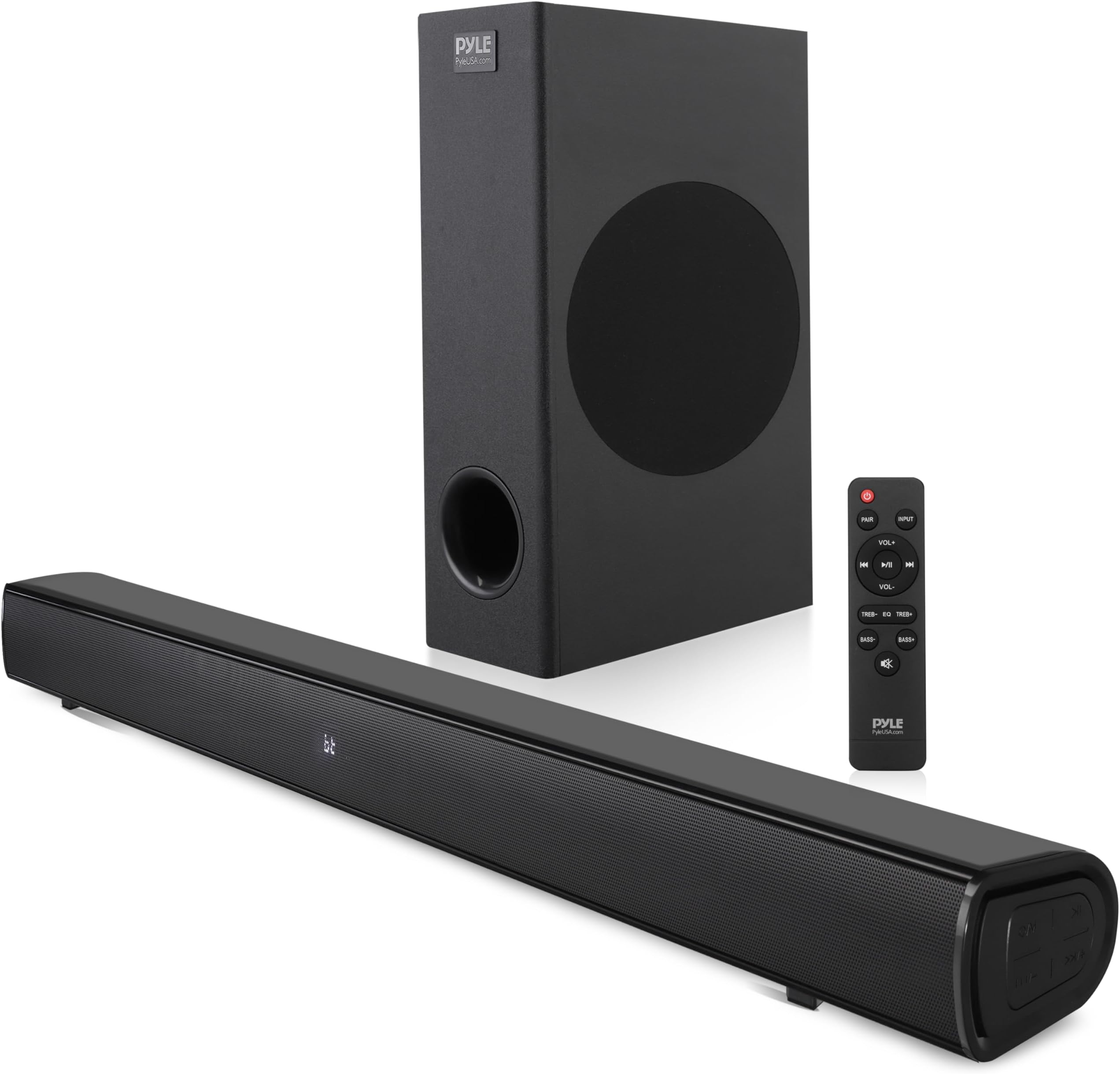 Amazon.com: Pyle 2.1 Tabletop Soundbar Digital Speaker System w ...