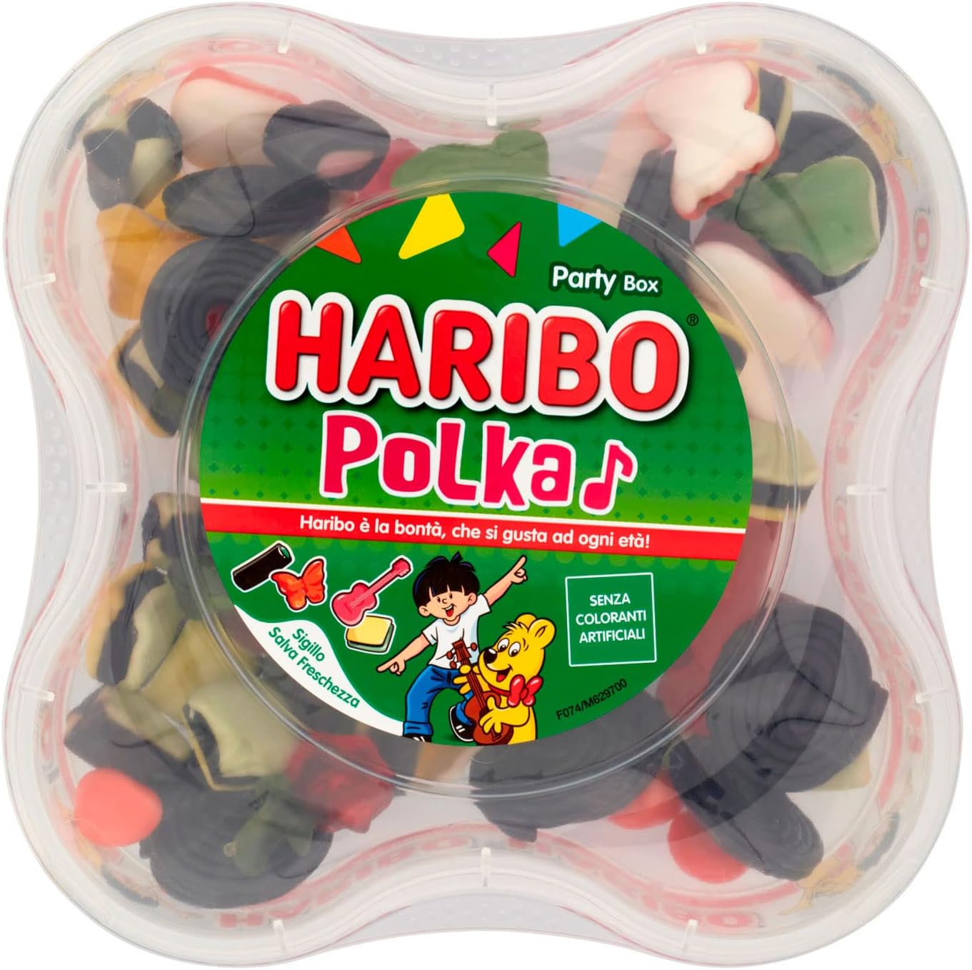 Haribo Polka Party Box, Caramelle Gommose, Gusto Frutta e Liquirizia ...