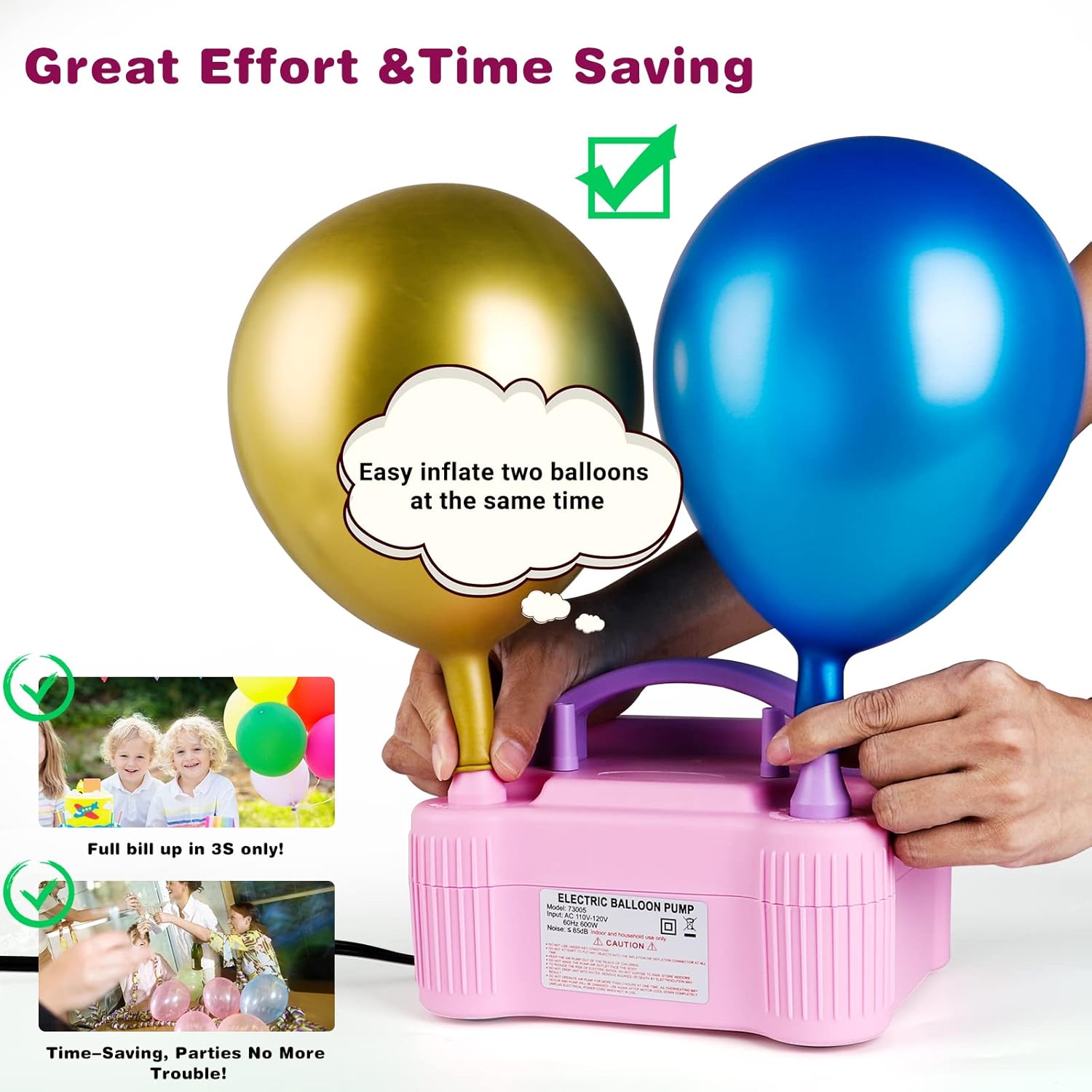 Buy Electric Balloon Pump Effective Time Saving Pump Portable Balloon ...