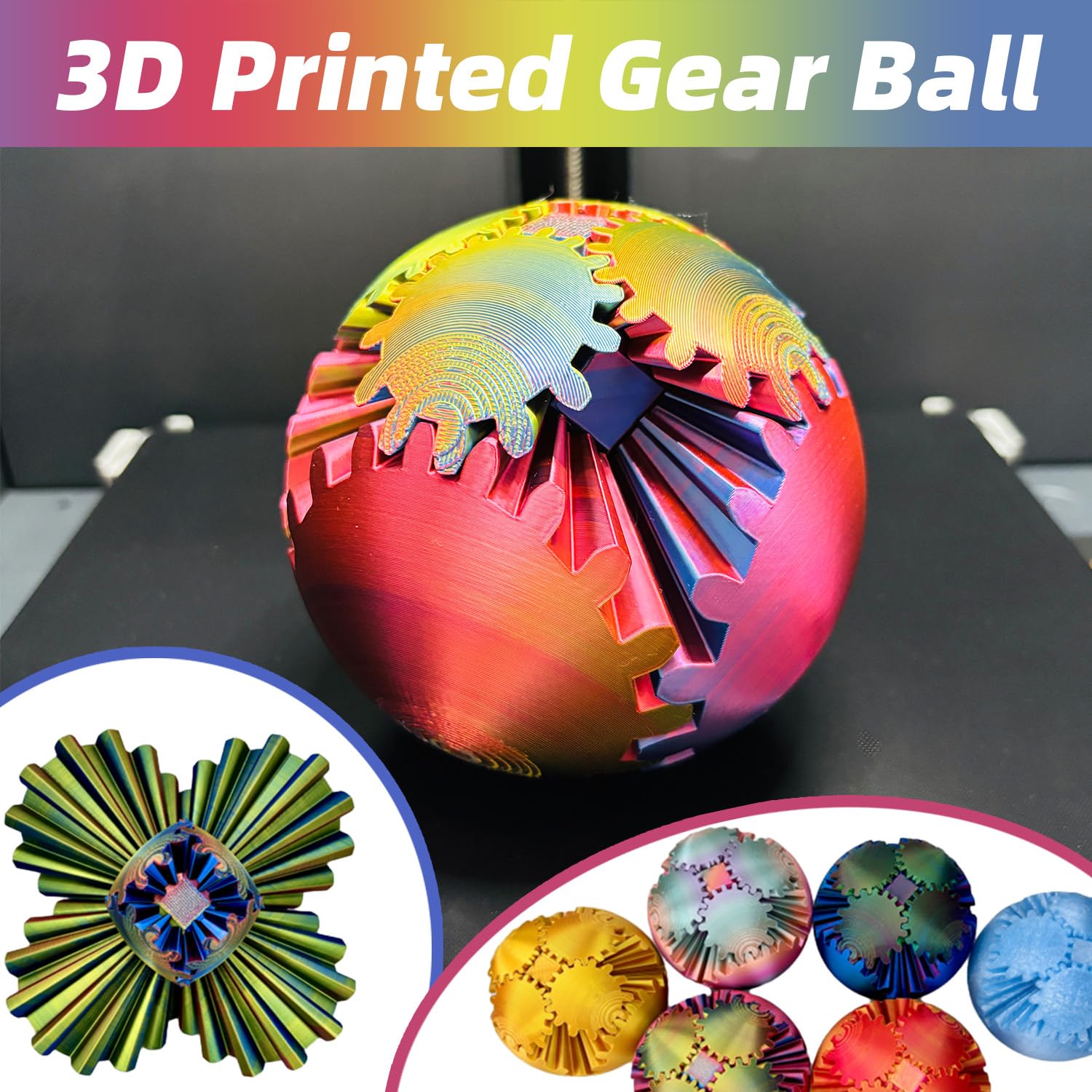 Snapklik.com : Gear Ball -Gear Ball Fidget Toy,3D Printed Toy, Activity ...