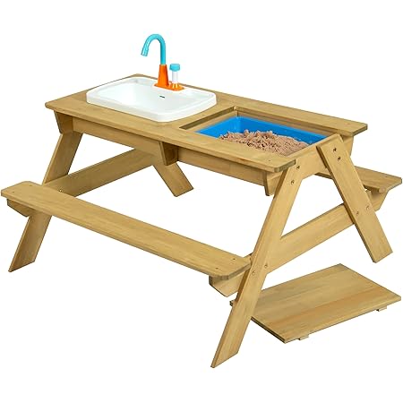 Amazon.com: Back Bay Play 3 in 1 Wooden Convertible Sand and Water ...