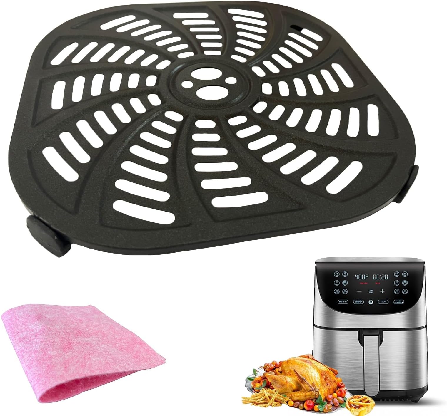 Amazon.com: QLRGNE 7QT Square Air Fryer Grill Plate for Gourmia GAF778 ...