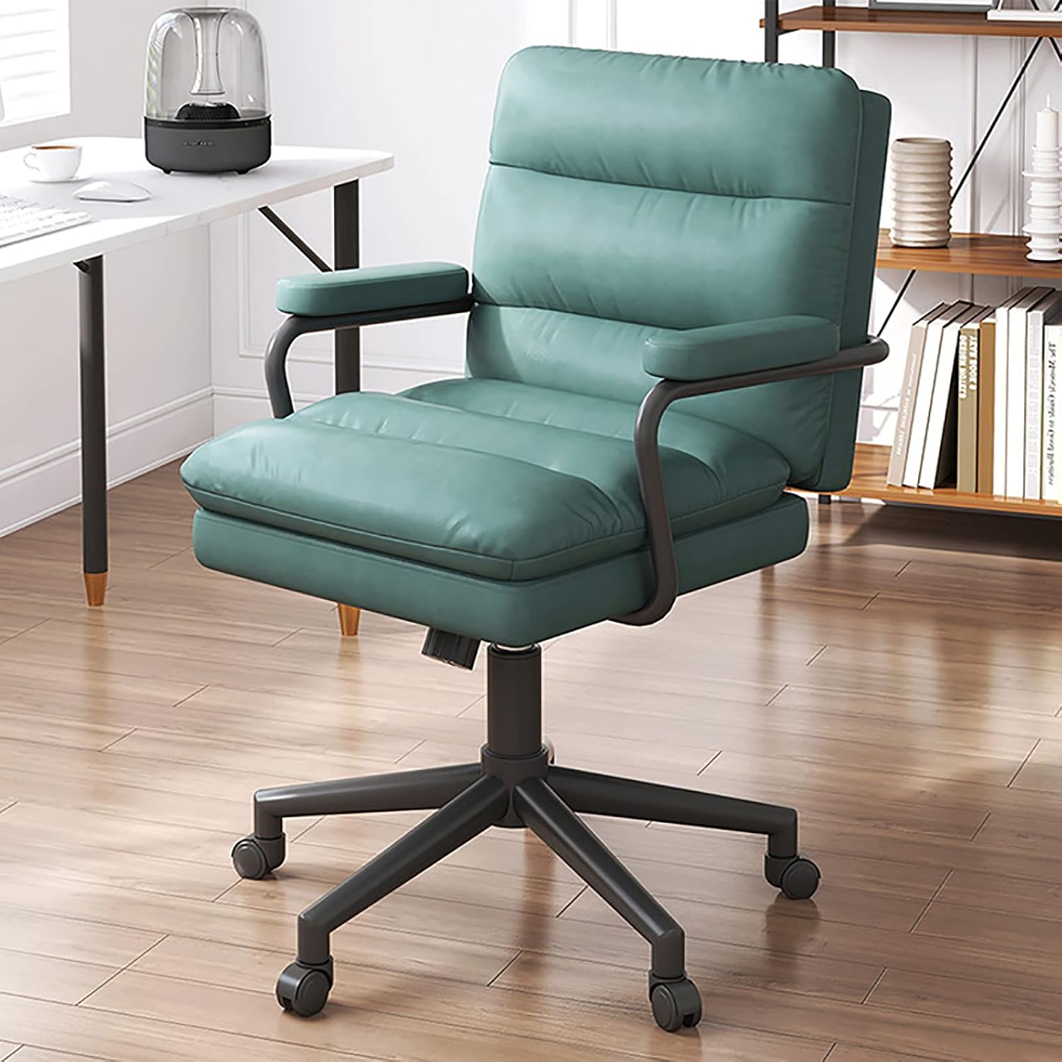 Amazon.com: FZYUAN Mid-Back Office Desk Chair Adjustable Height Modern ...
