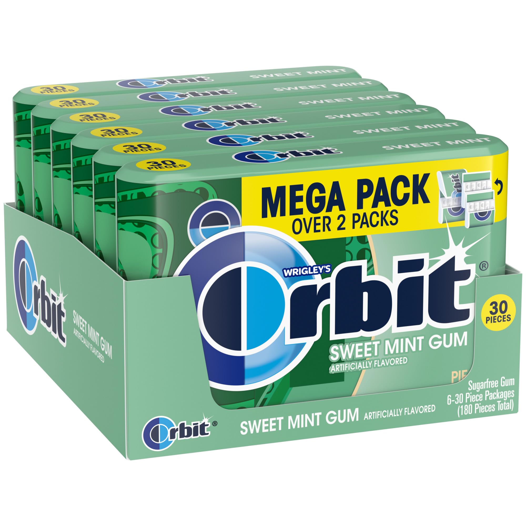 Amazon.com : ORBIT Sweet Mint Gum Sugar Free Chewing Gum, 30 Ct Mega ...