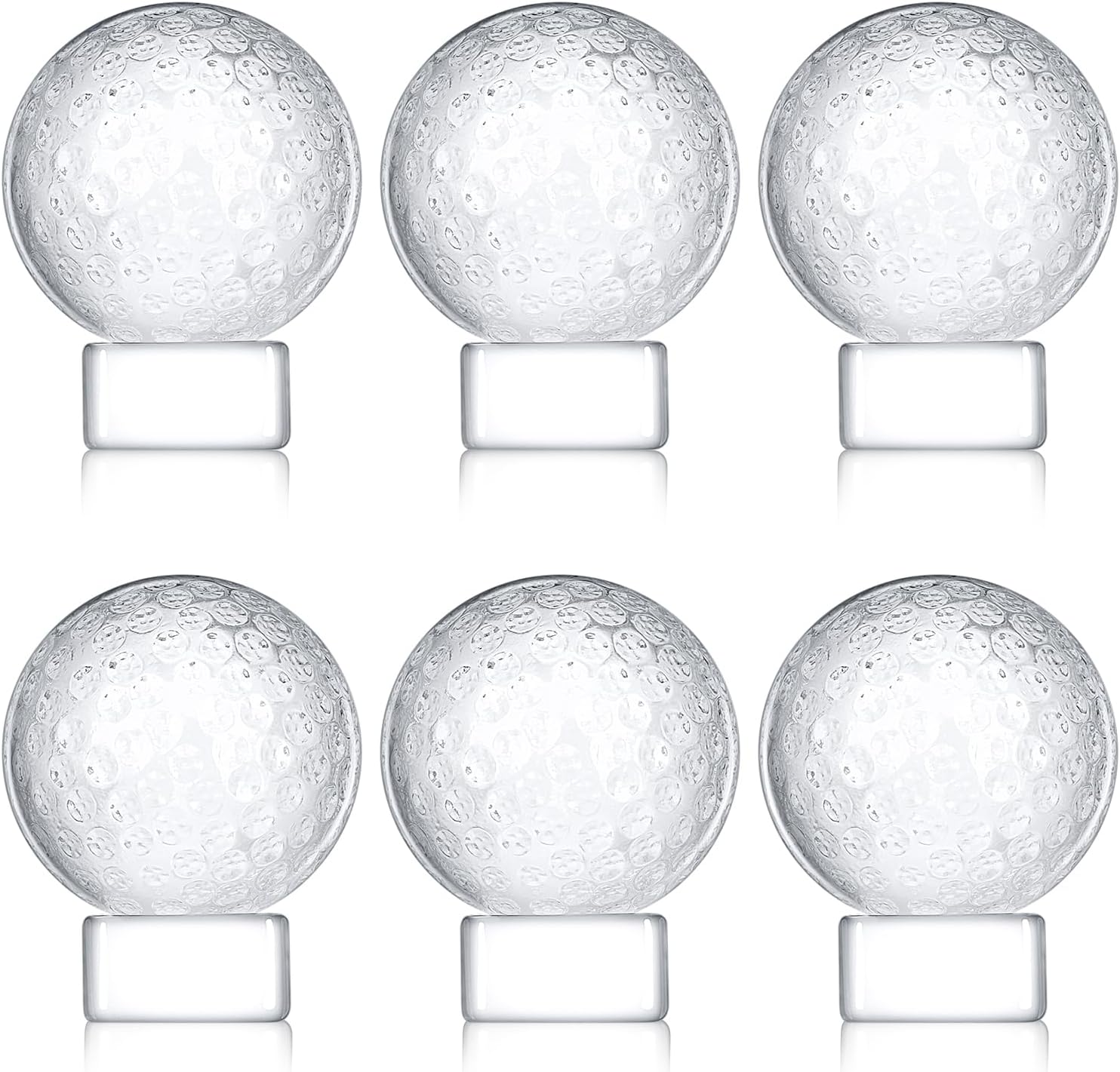 Amazon.com : Landical 6 Pcs Crystal Glass Golf Ball Trophy with Display ...