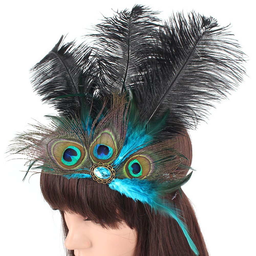 Amazon.com: A&C Indian Feather Headband and Headpiece for Women ...